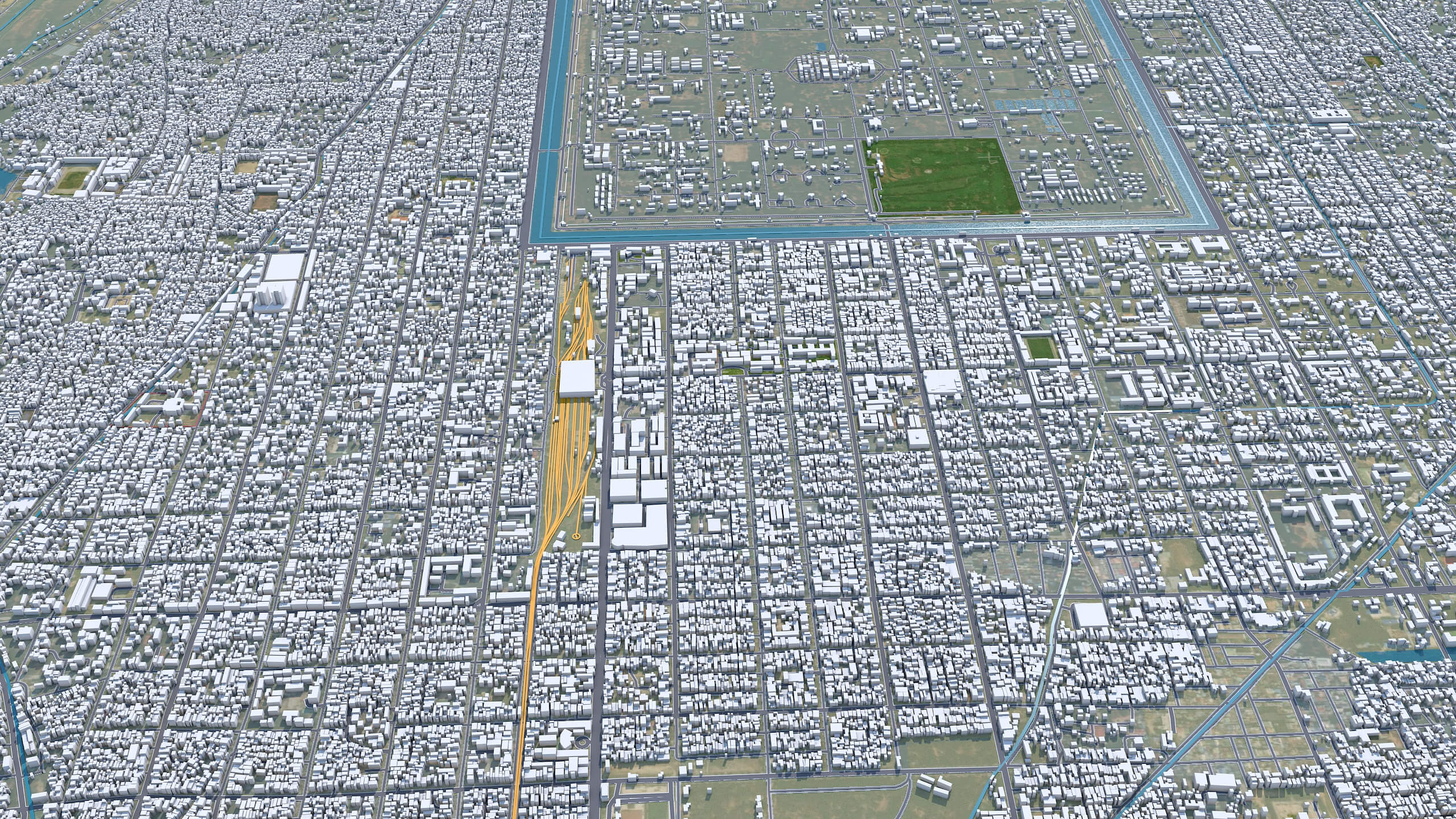Mandalay Myanmar City (Burma) 3D Model 30km by 3dstudio