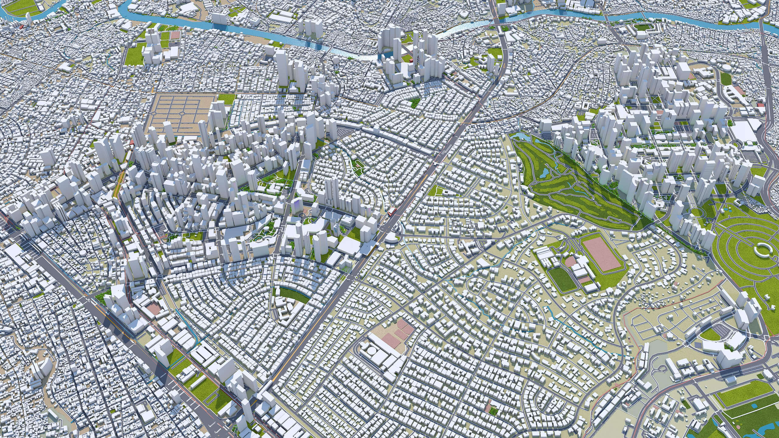 Manila, Philippines 30km - 3D Model by 3dstudio
