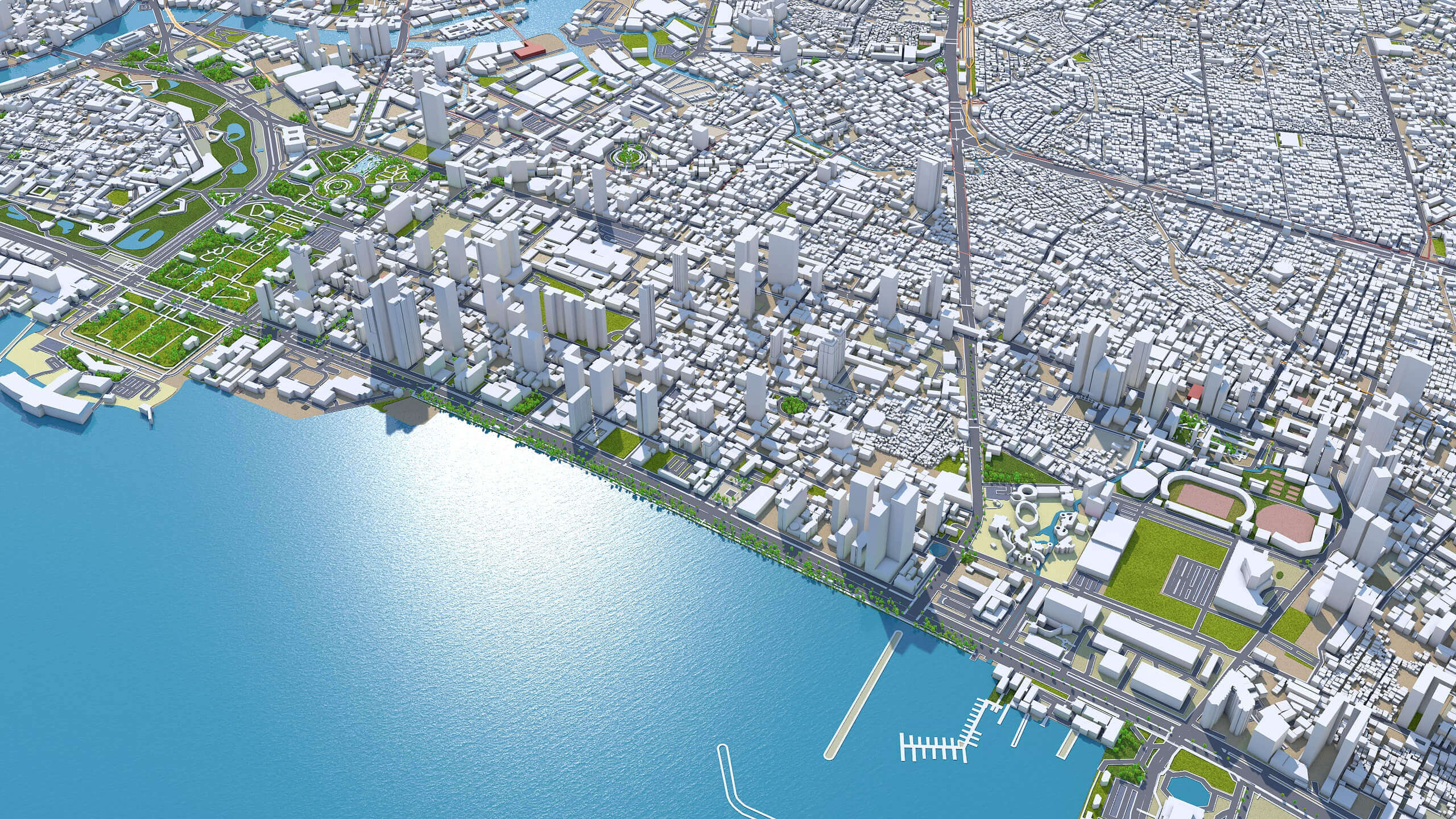 Manila, Philippines 30km - 3D Model by 3dstudio