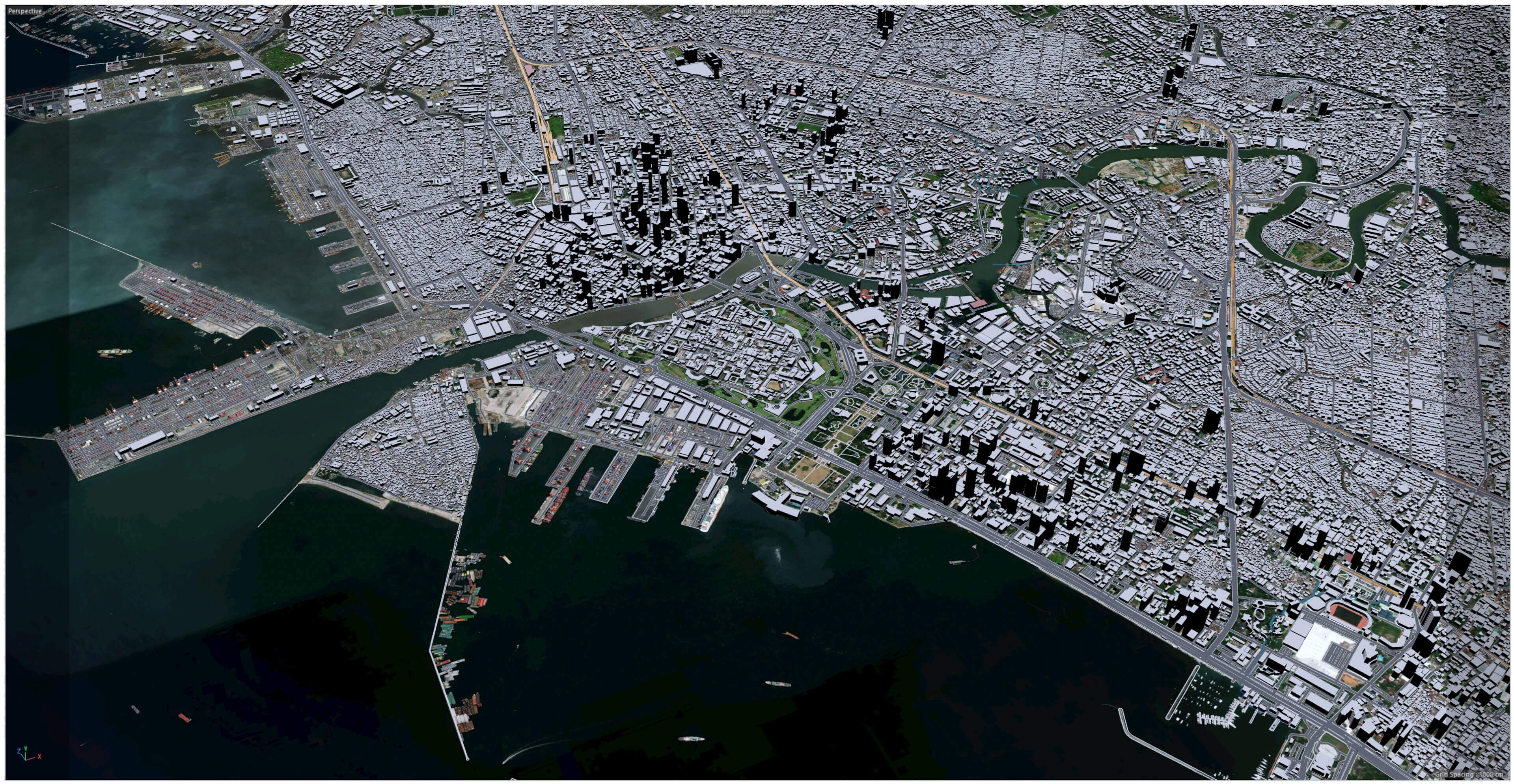 Manila, Philippines 30km - 3D Model by 3dstudio