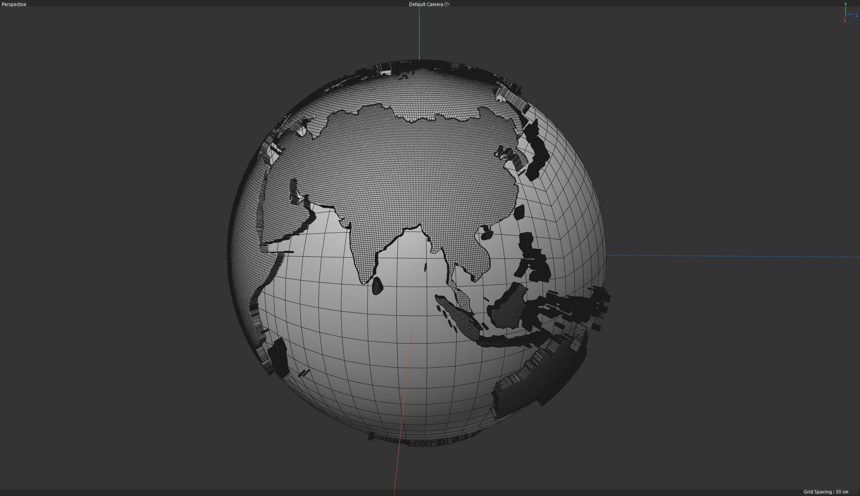 Map Continents Globe - 3D Model by 3dstudio