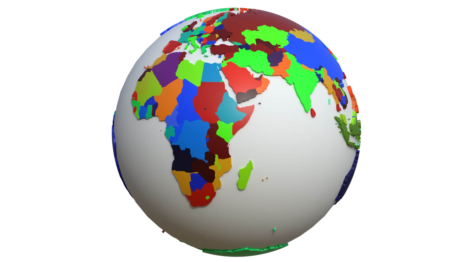 Map Countries Globe - 3D Model by 3dstudio