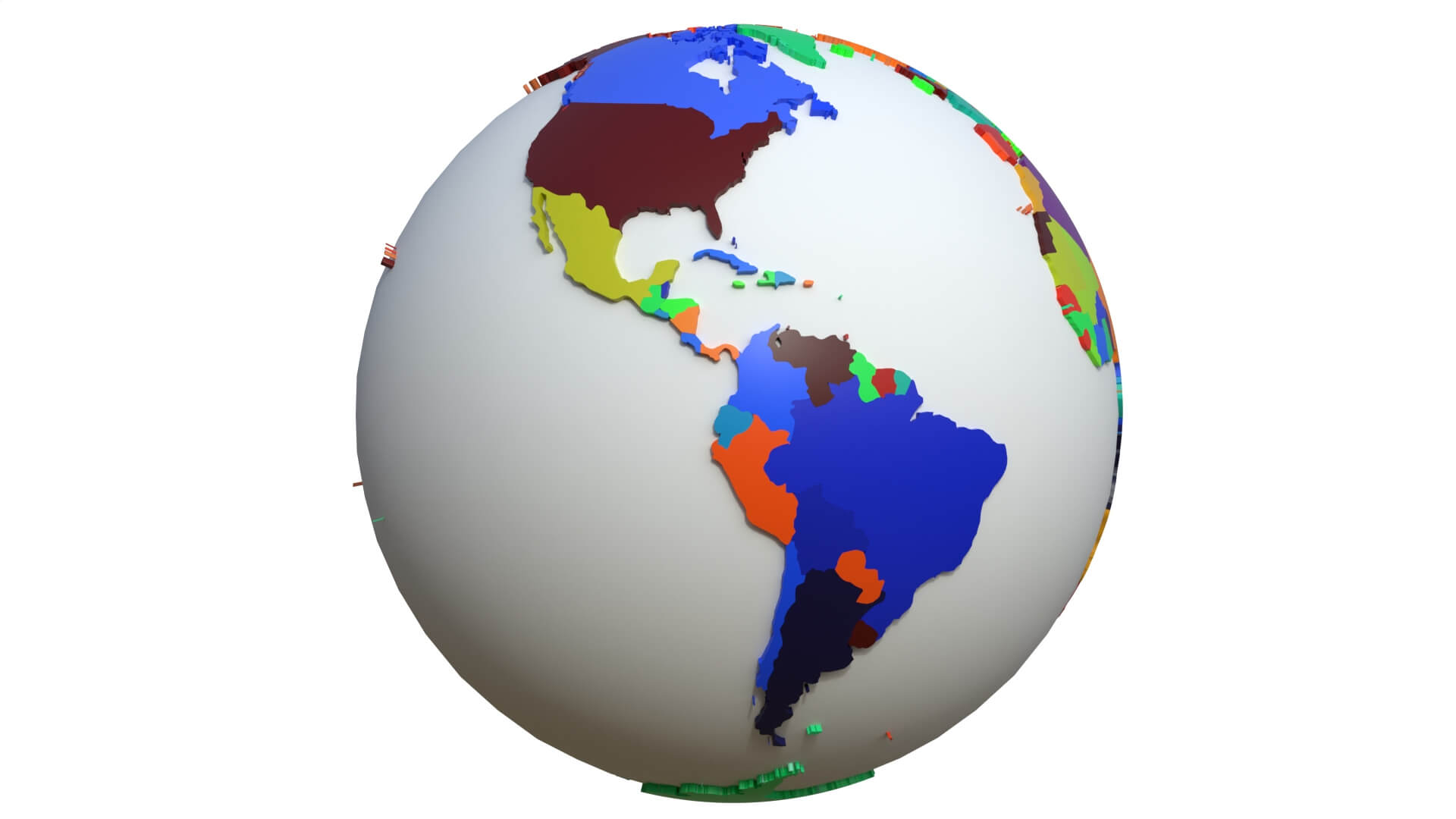 Map Countries Globe - 3D Model by 3dstudio