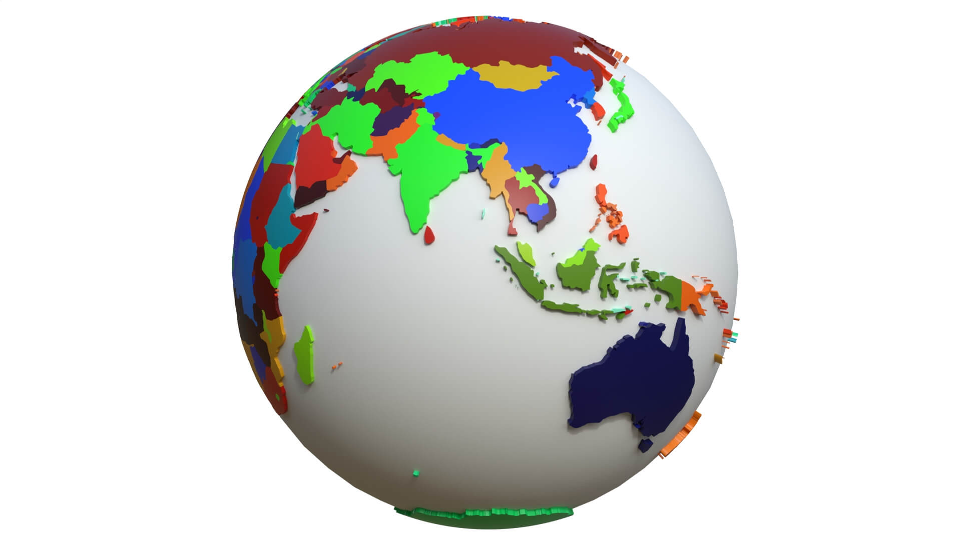 Map Countries Globe - 3D Model by 3dstudio