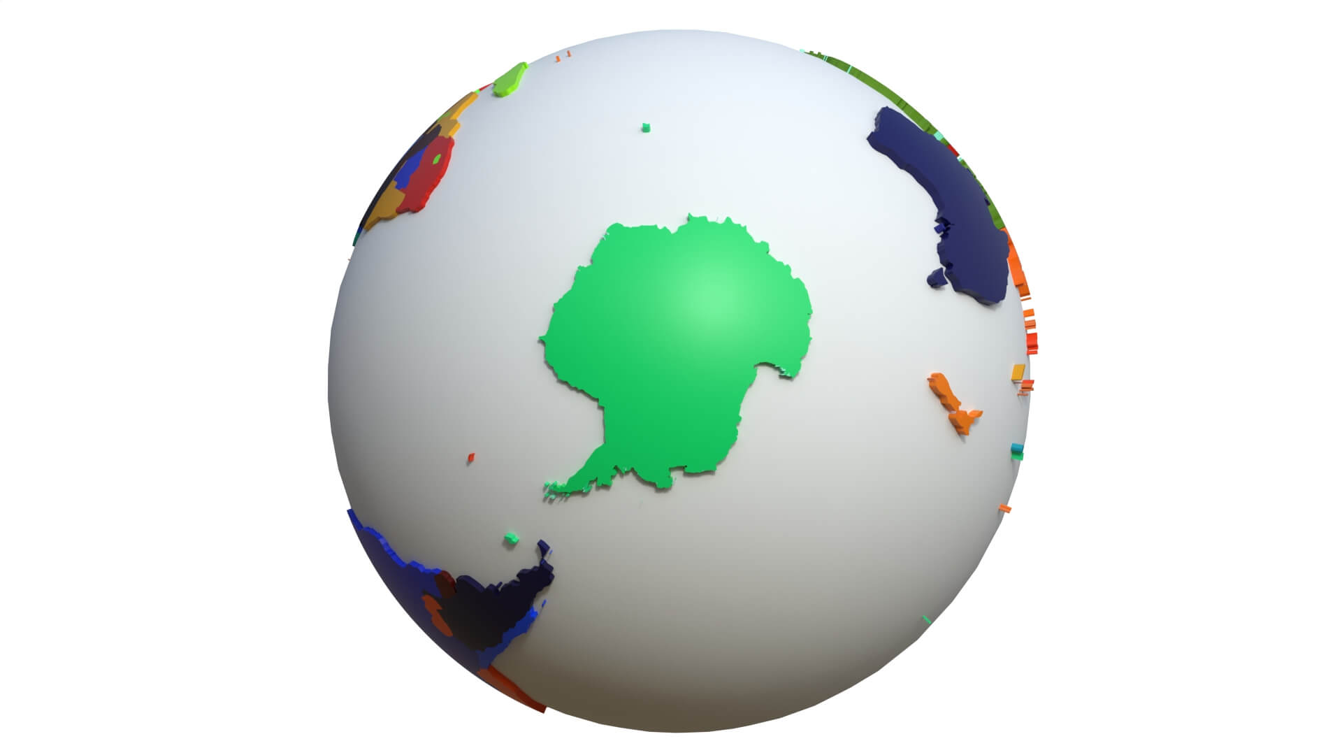 Map Countries Globe - 3D Model by 3dstudio