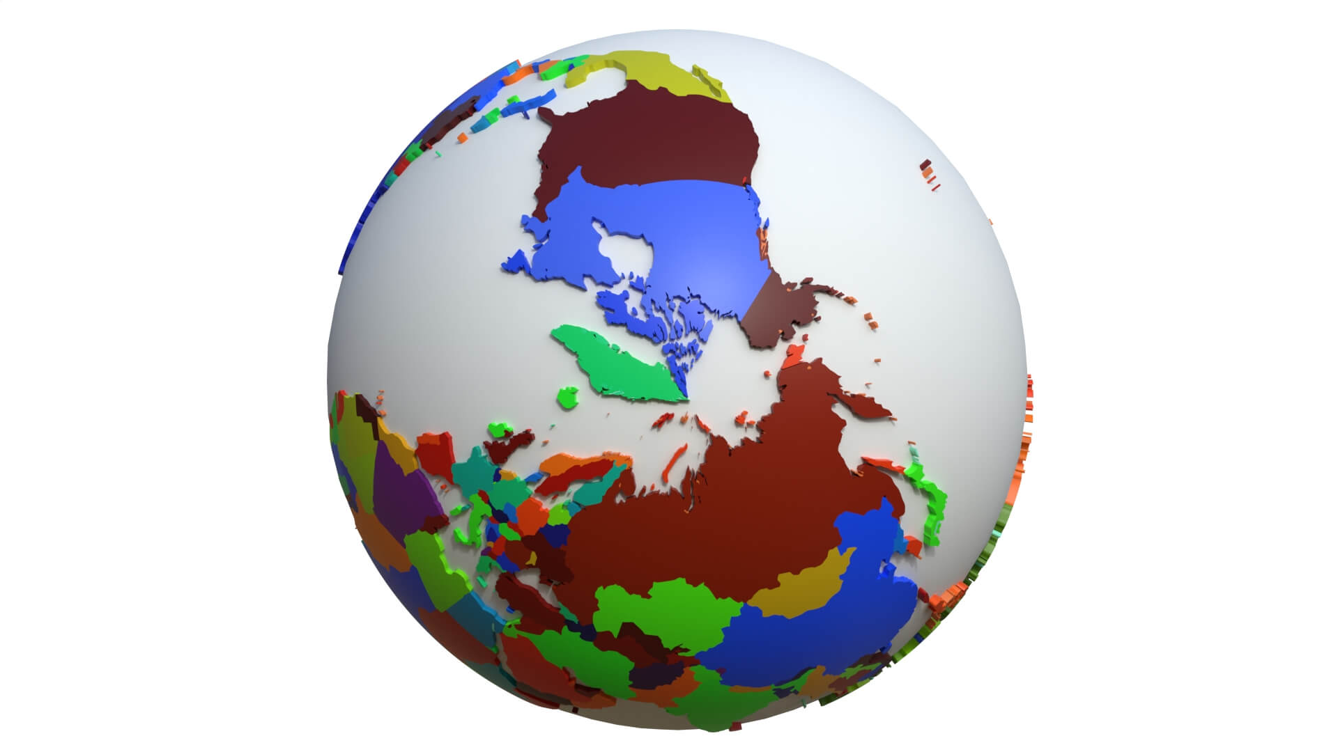 Map Countries Globe - 3D Model by 3dstudio