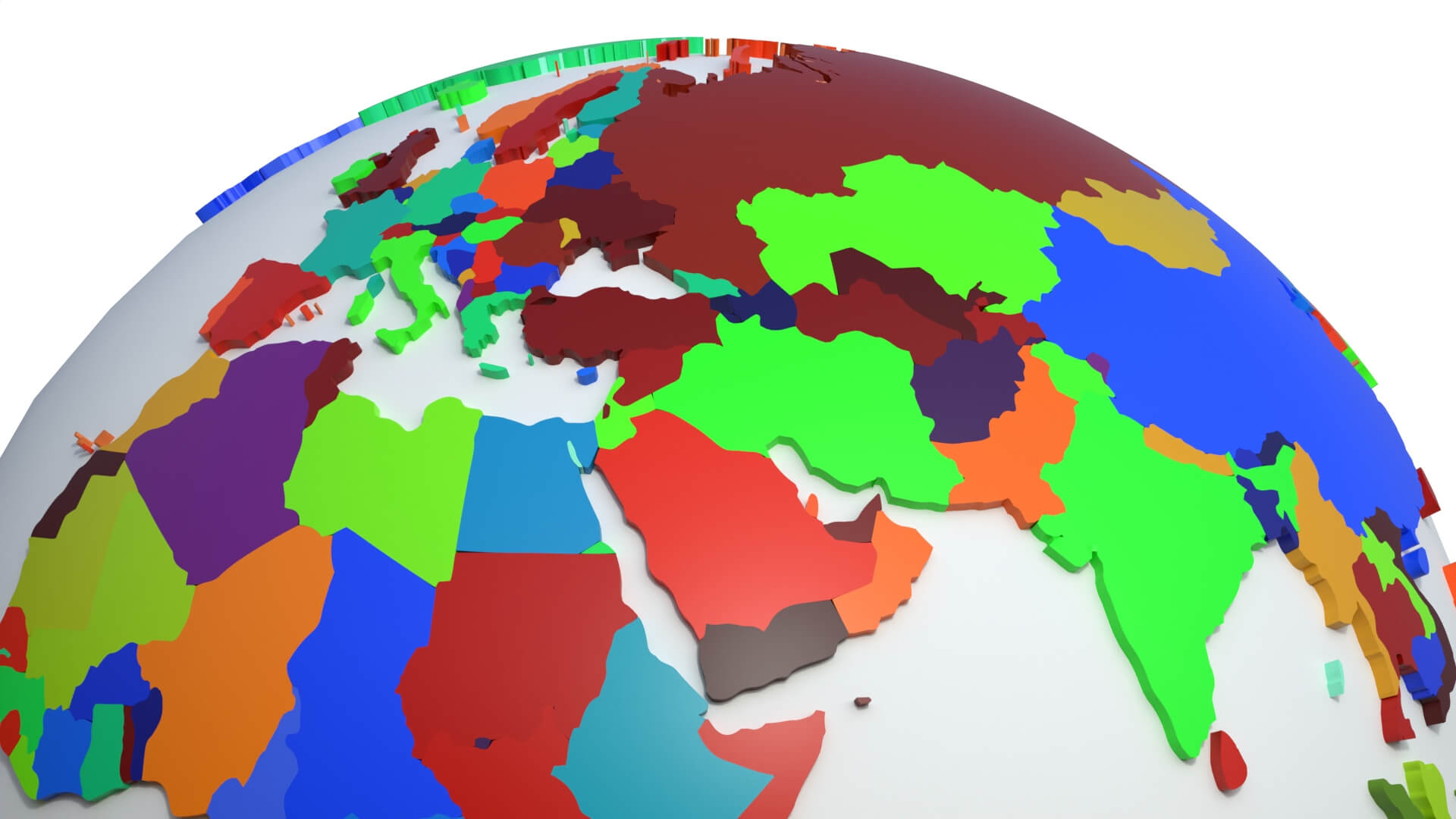 Map Countries Globe - 3D Model by 3dstudio