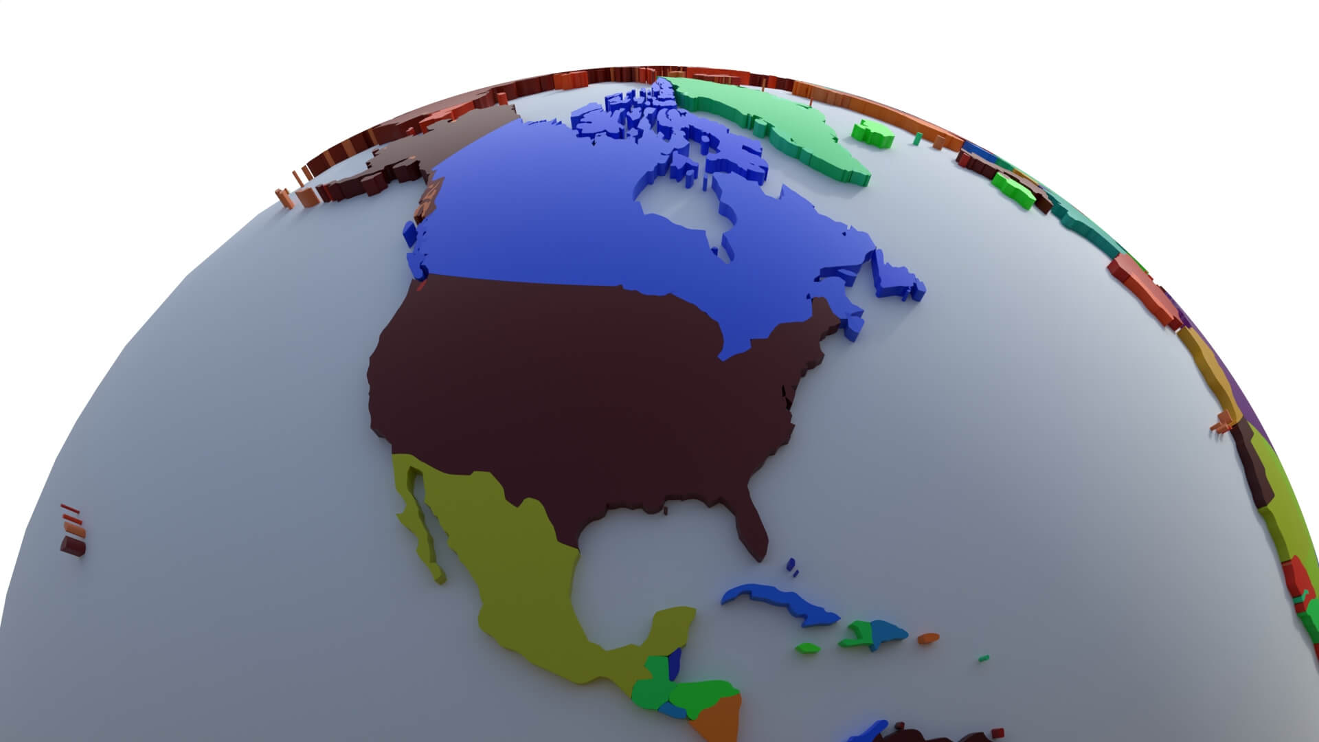 Map Countries Globe - 3D Model by 3dstudio