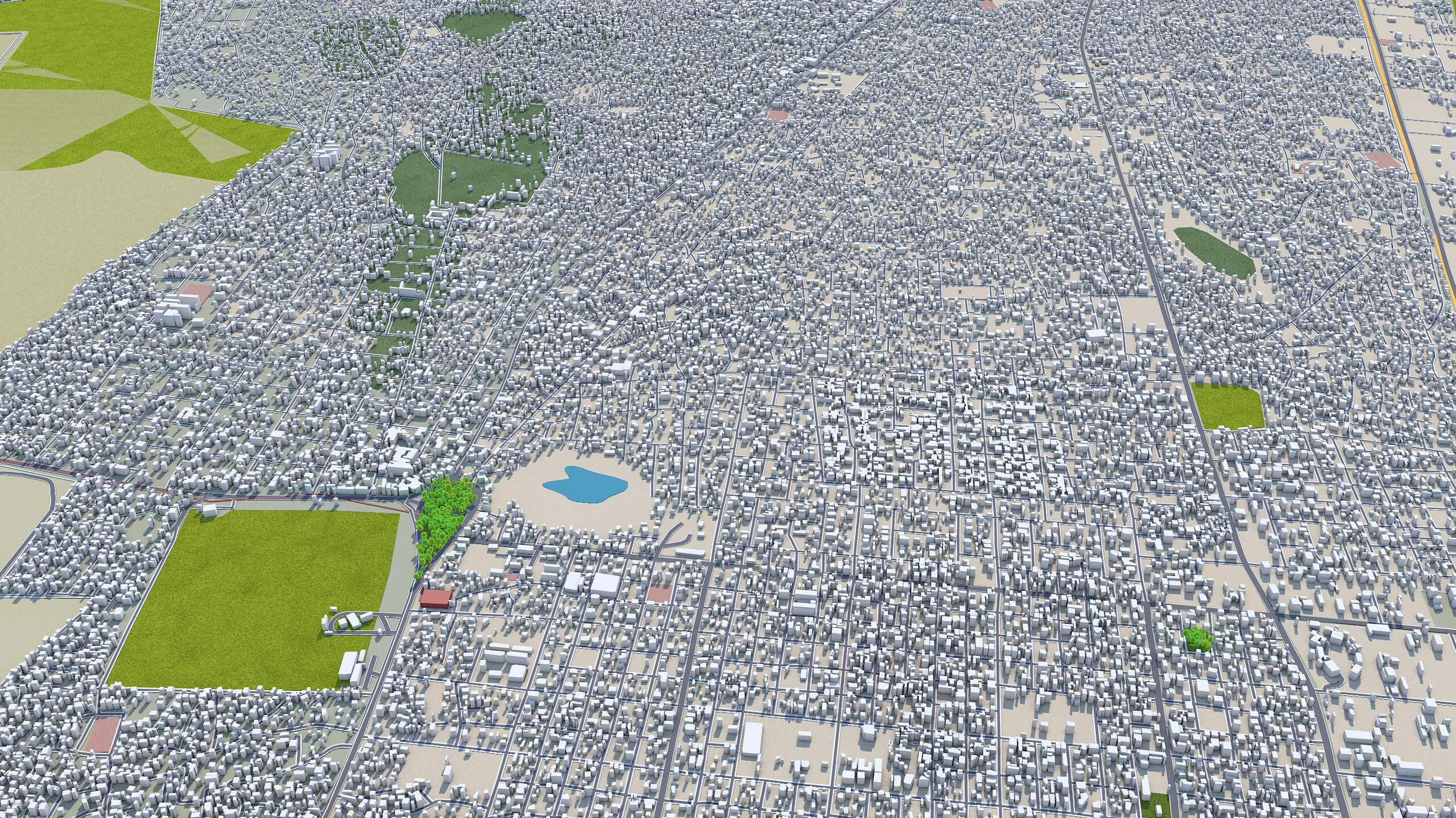 Maputo City Mozambique 3D Model 30km by 3dstudio