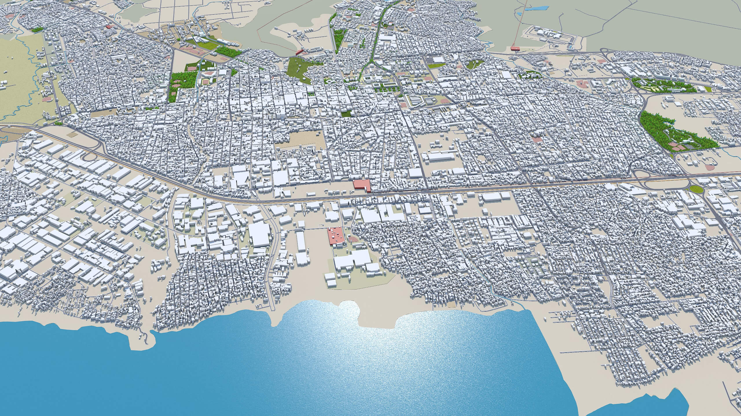 Maracay Aragua City Venezuela 3D Model 35km by 3dstudio