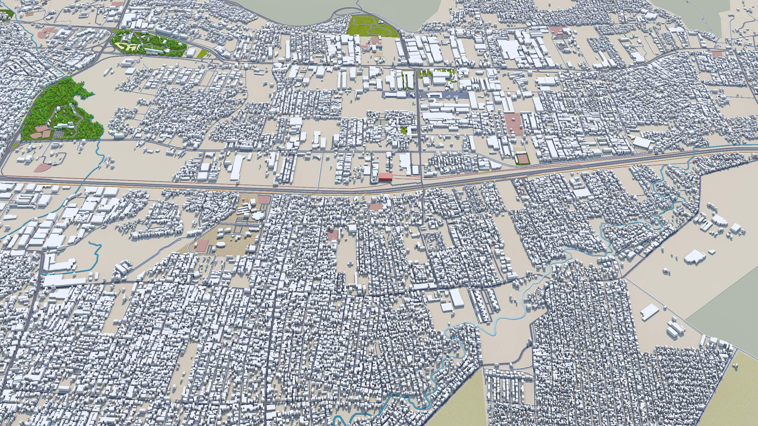 Maracay Aragua City Venezuela 3D Model 35km by 3dstudio