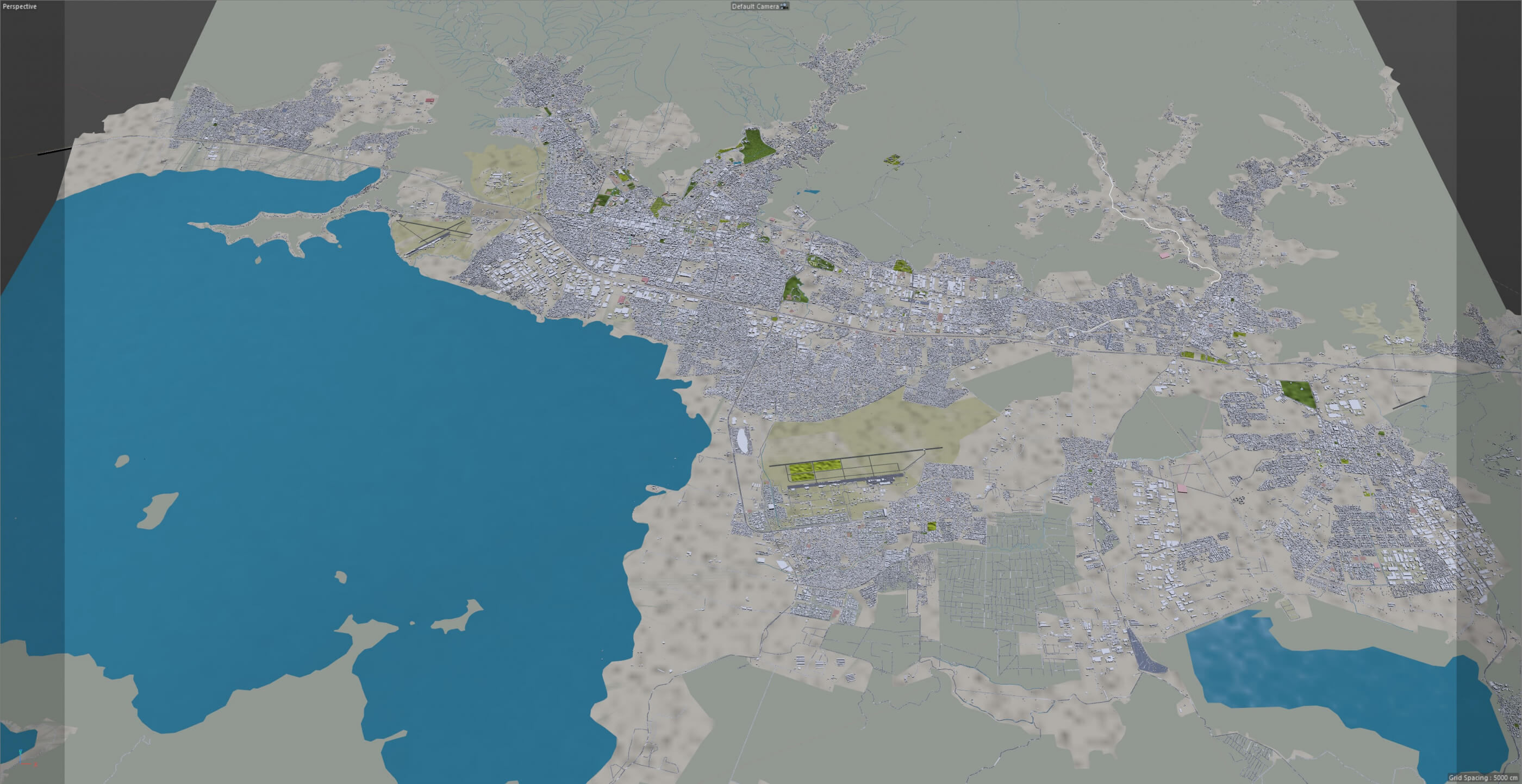 Maracay Aragua City Venezuela 3D Model 35km by 3dstudio