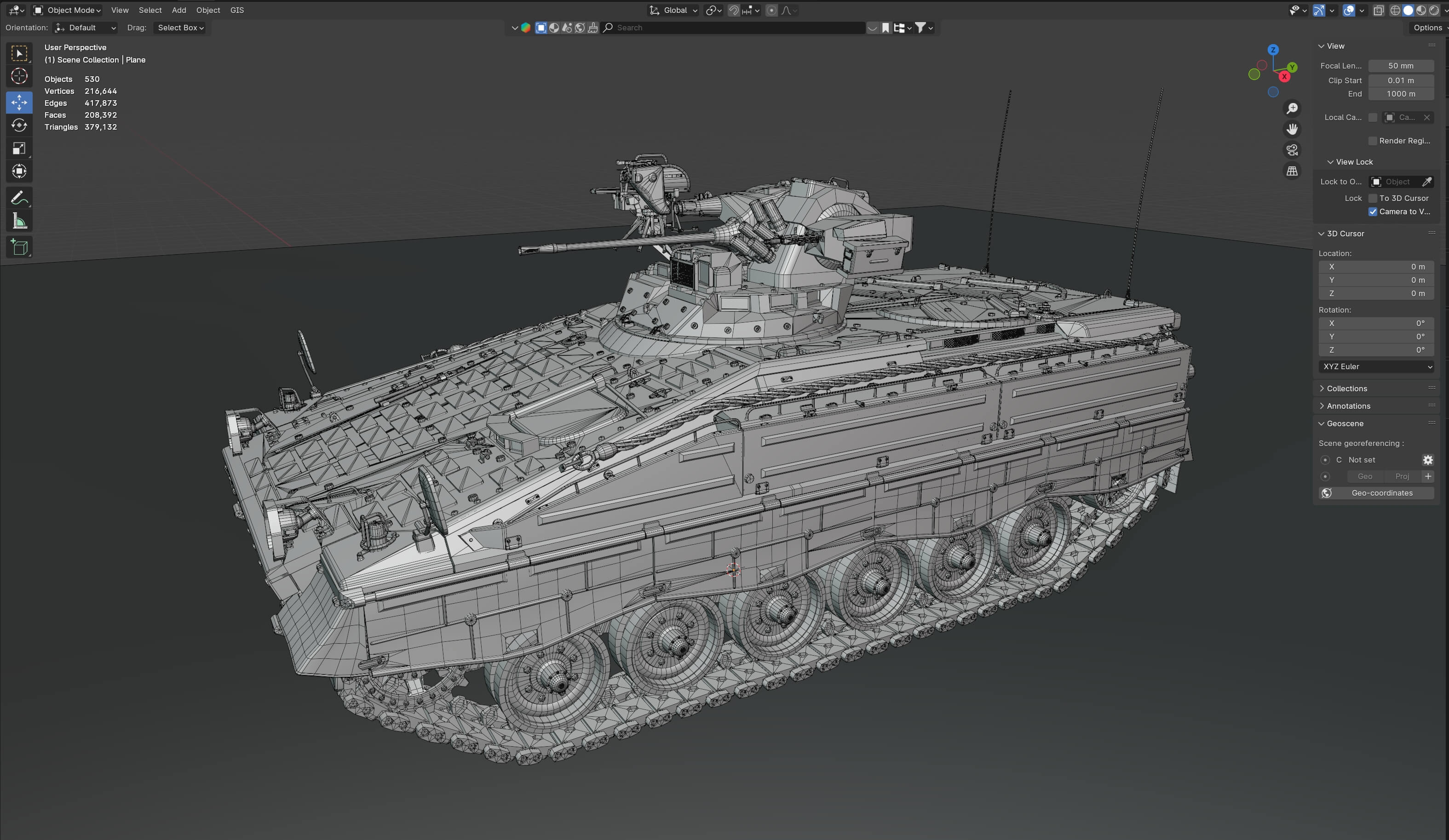 Marder 1A3 Infantry Fighting Vehicle - 3D Model by 3dstudio