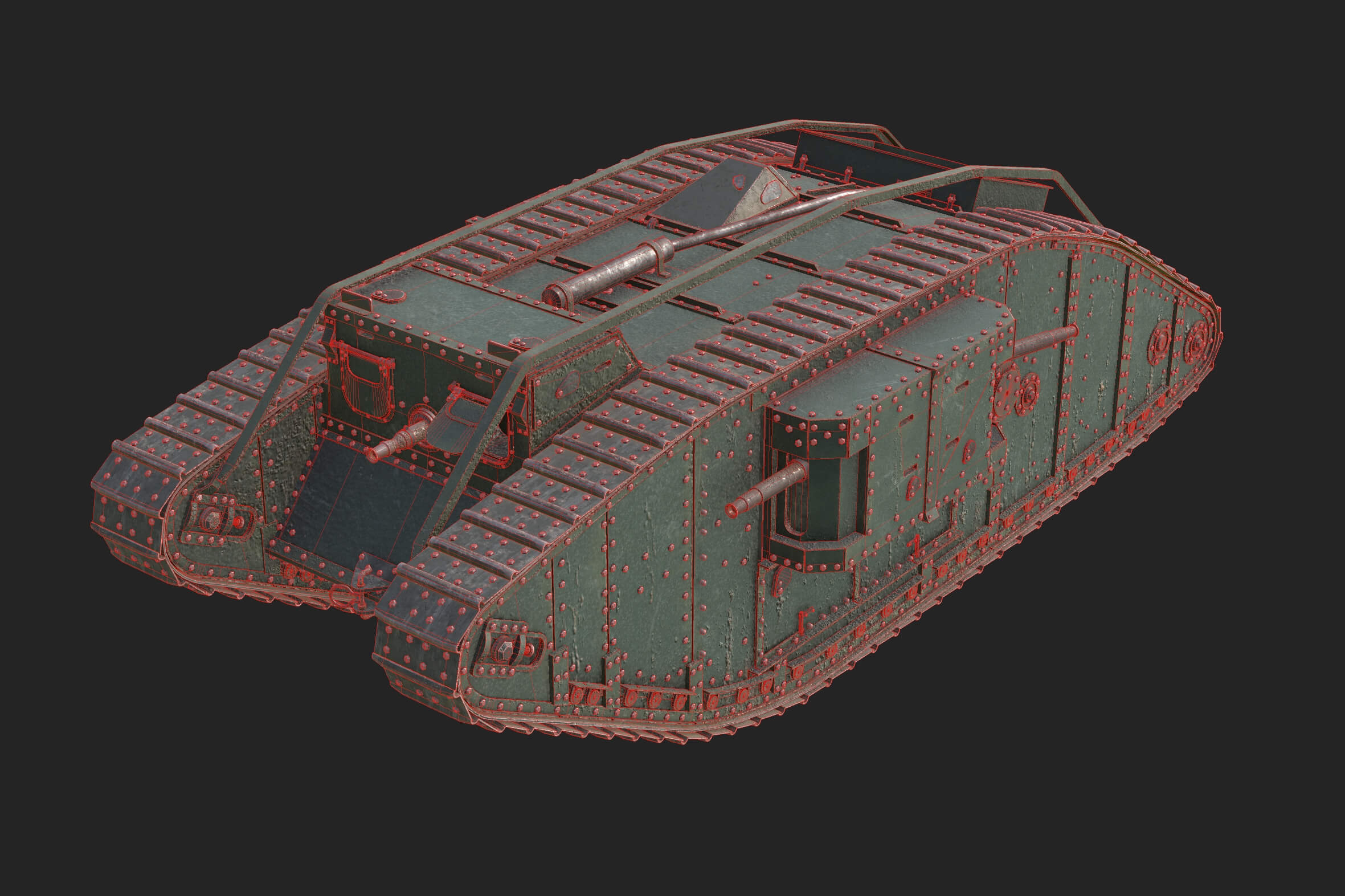 Mark IV Female Tank - 3D Model by 3dstudio