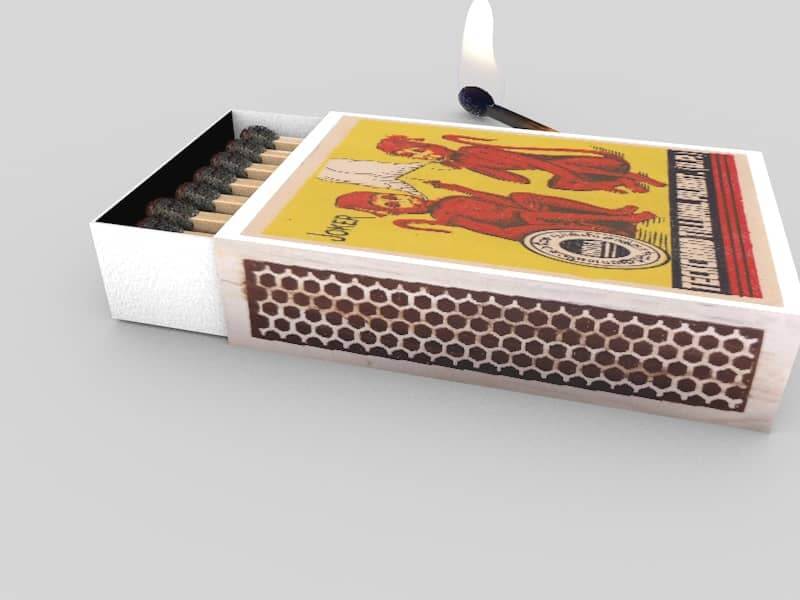 Match Box - 3D Model by 3dstudio