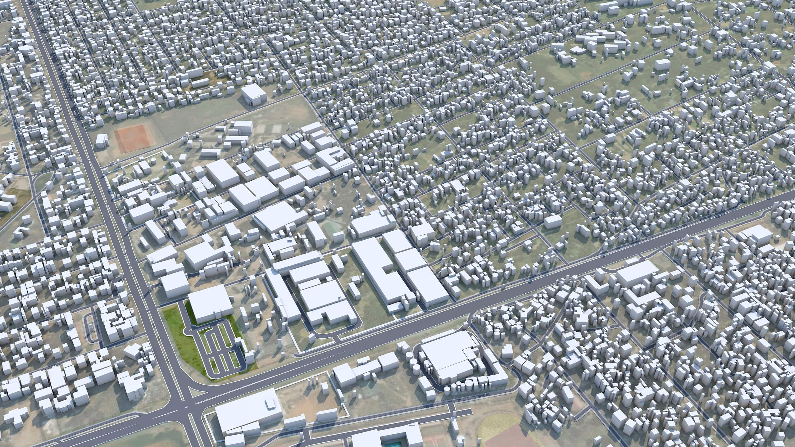 Matola City Mozambique 3D Model 20km by 3dstudio