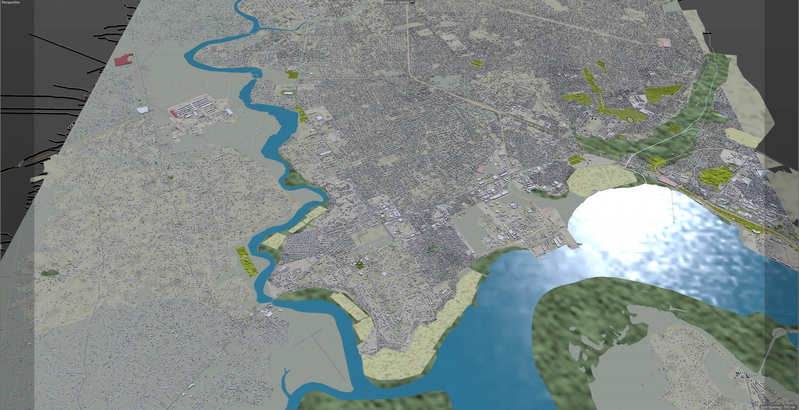 Matola City Mozambique 3D Model 20km by 3dstudio