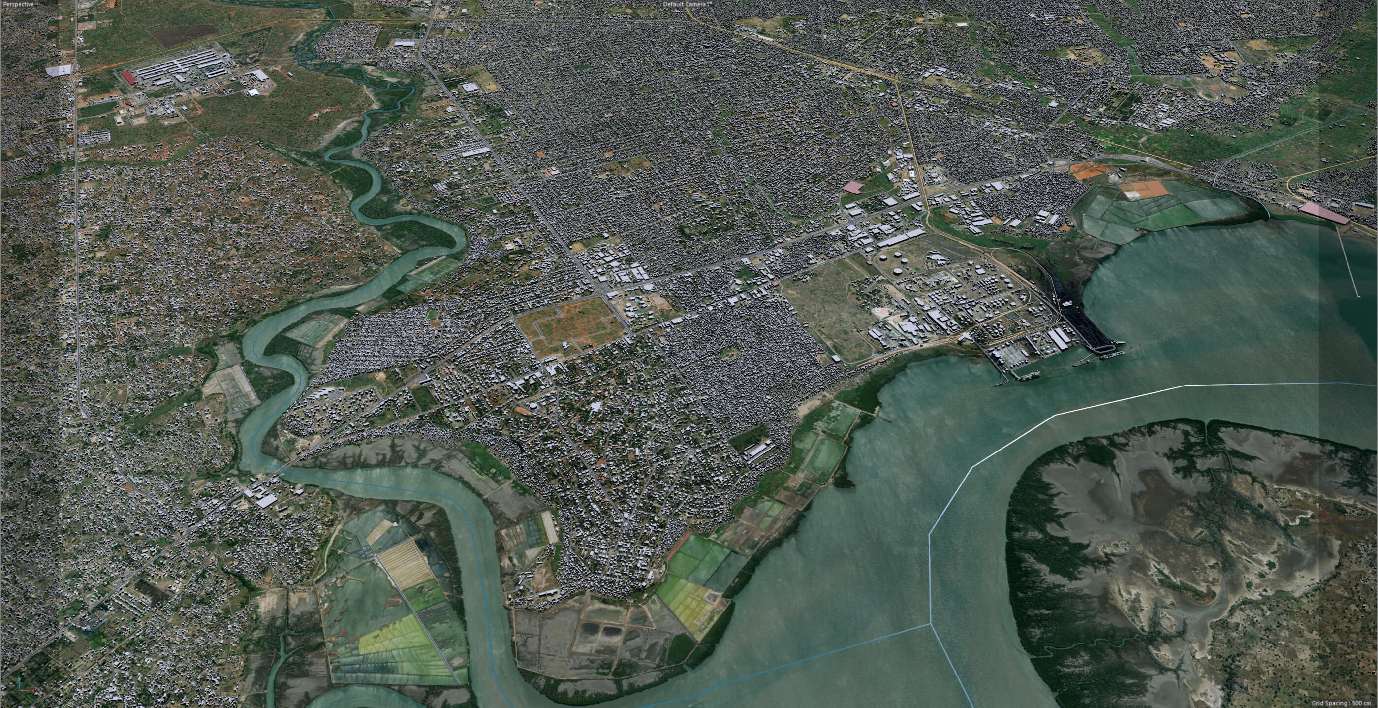 Matola City Mozambique 3D Model 20km by 3dstudio