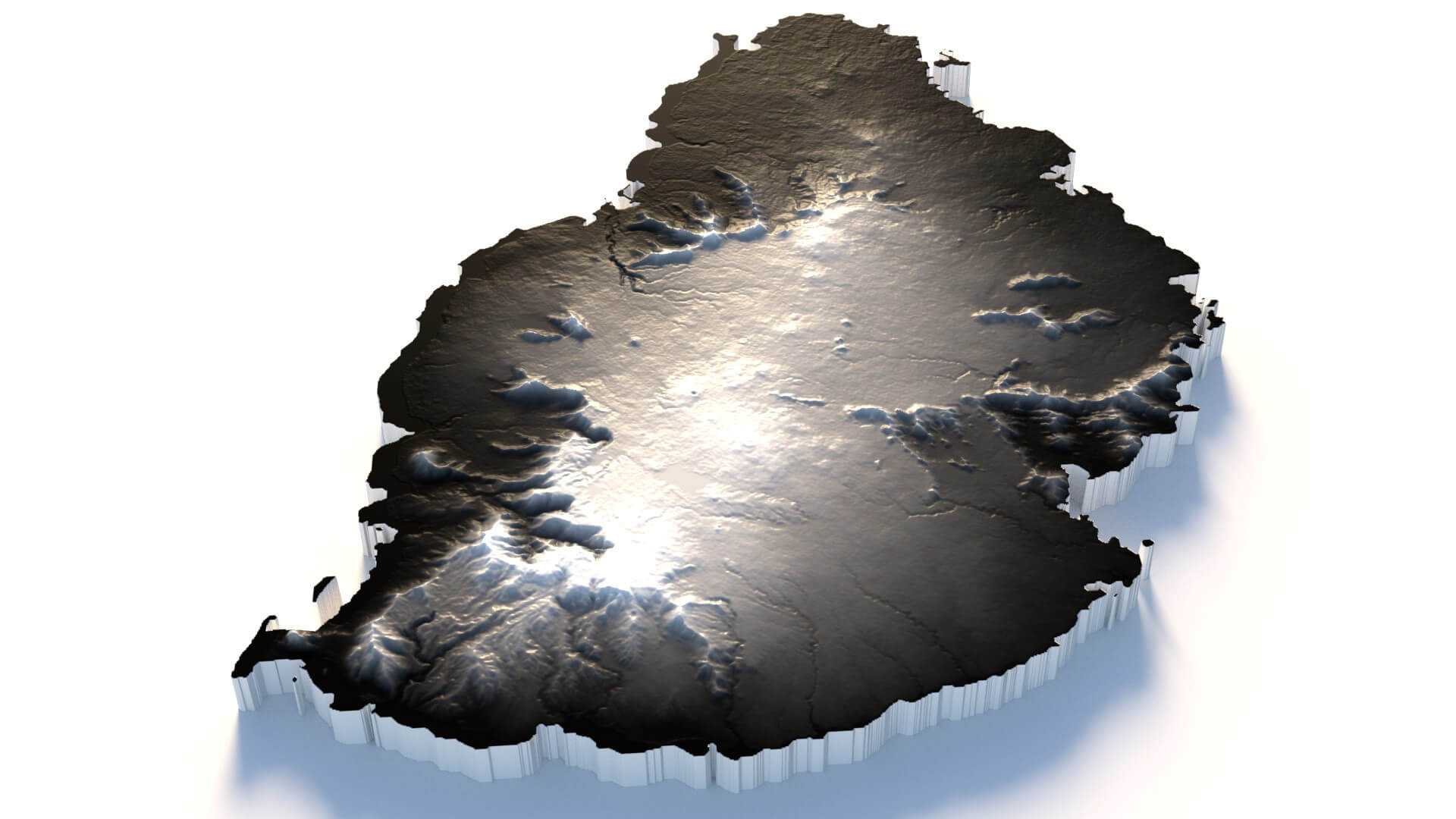 Mauritius Terrain Map - 3D Model by 3dstudio