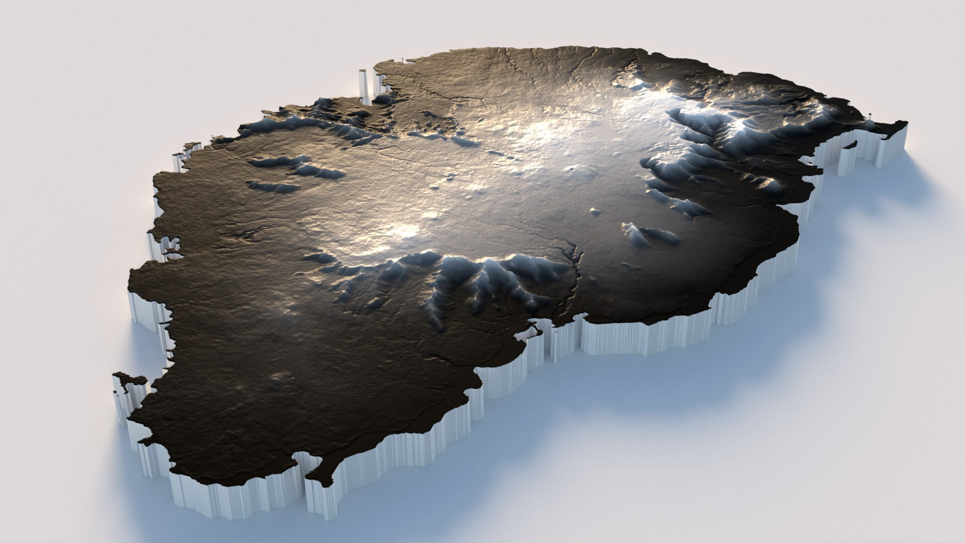 Mauritius Terrain Map - 3D Model by 3dstudio