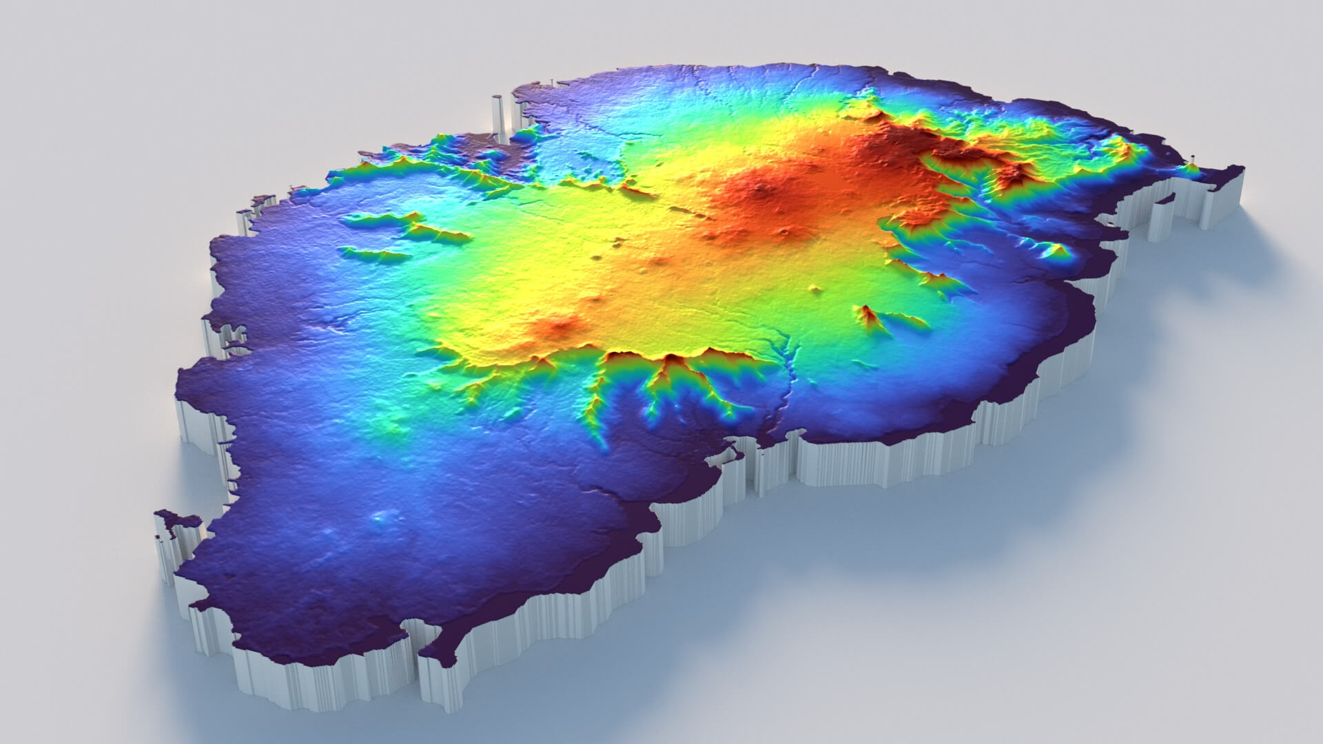 Mauritius Terrain Map - 3D Model by 3dstudio