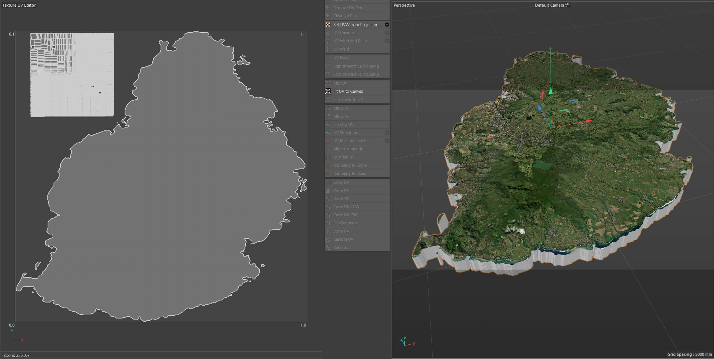 Mauritius Terrain Map - 3D Model by 3dstudio