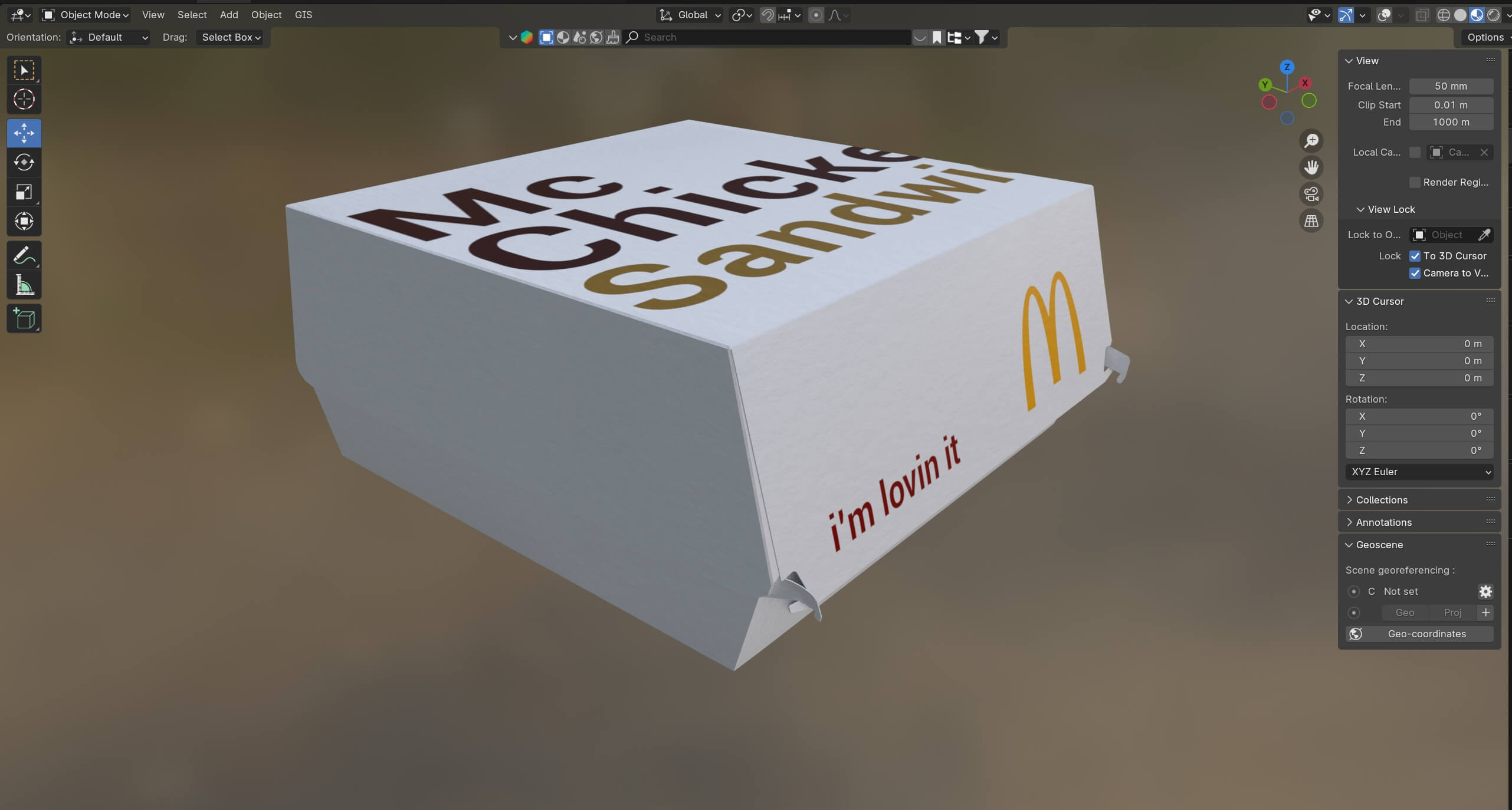 McChicken Package - 3D Model by 3dstudio