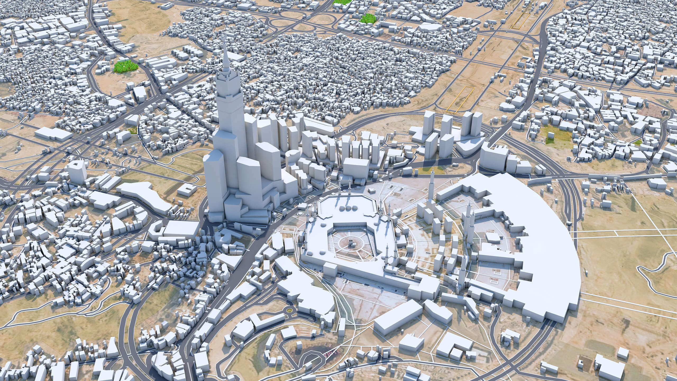 Mecca, Saudi Arabia 60km - 3D Model by 3dstudio