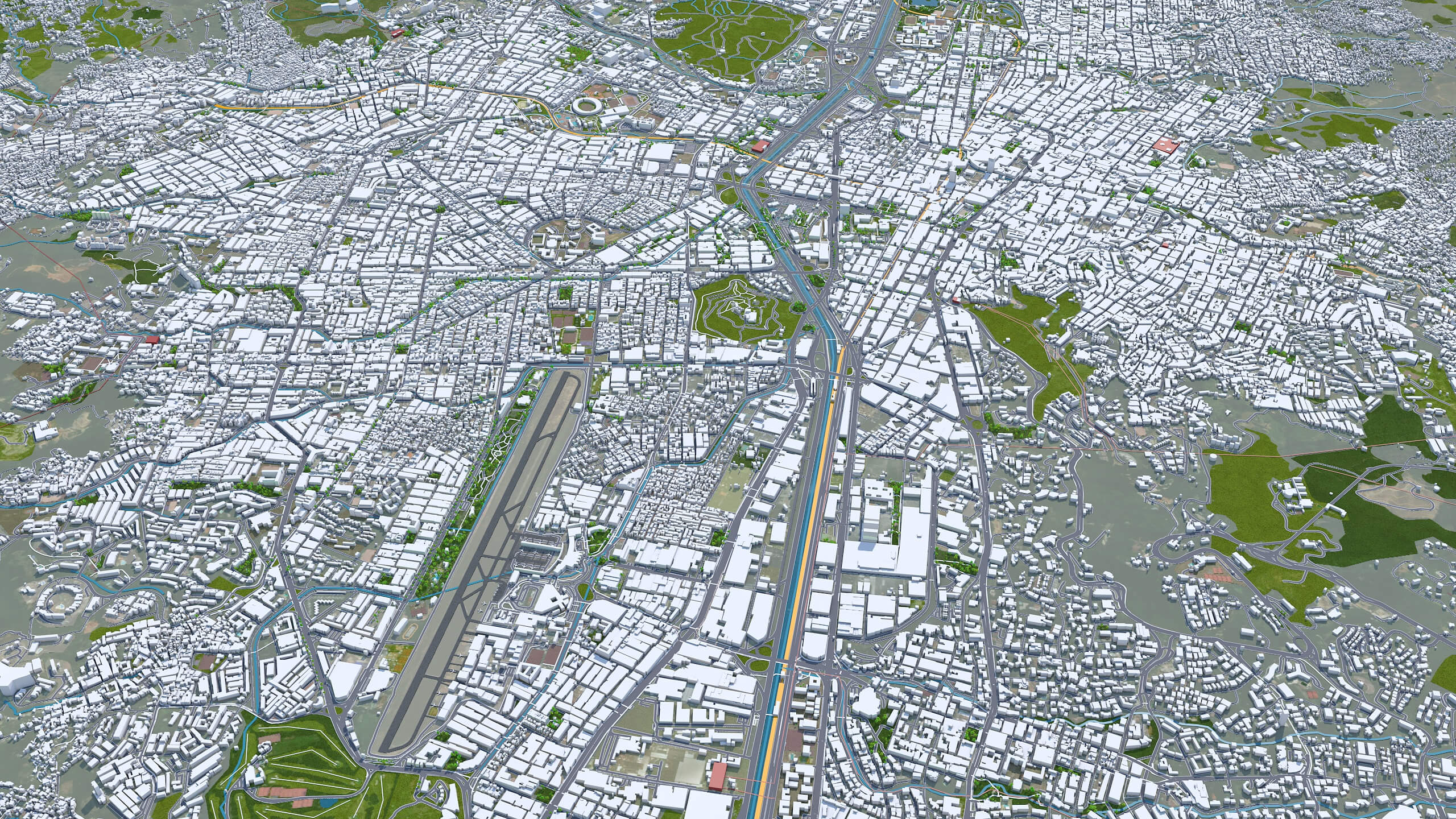 Medellin Antioquia City Colombia 3D Model 30km by 3dstudio