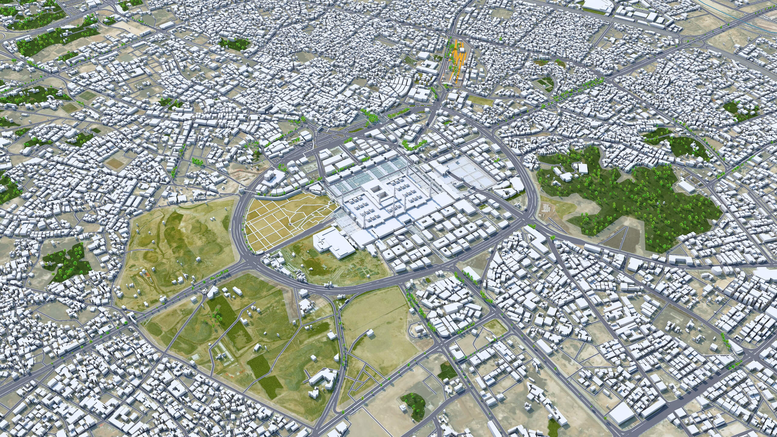 Medina City Saudi Arabia 3D Model 30km by 3dstudio