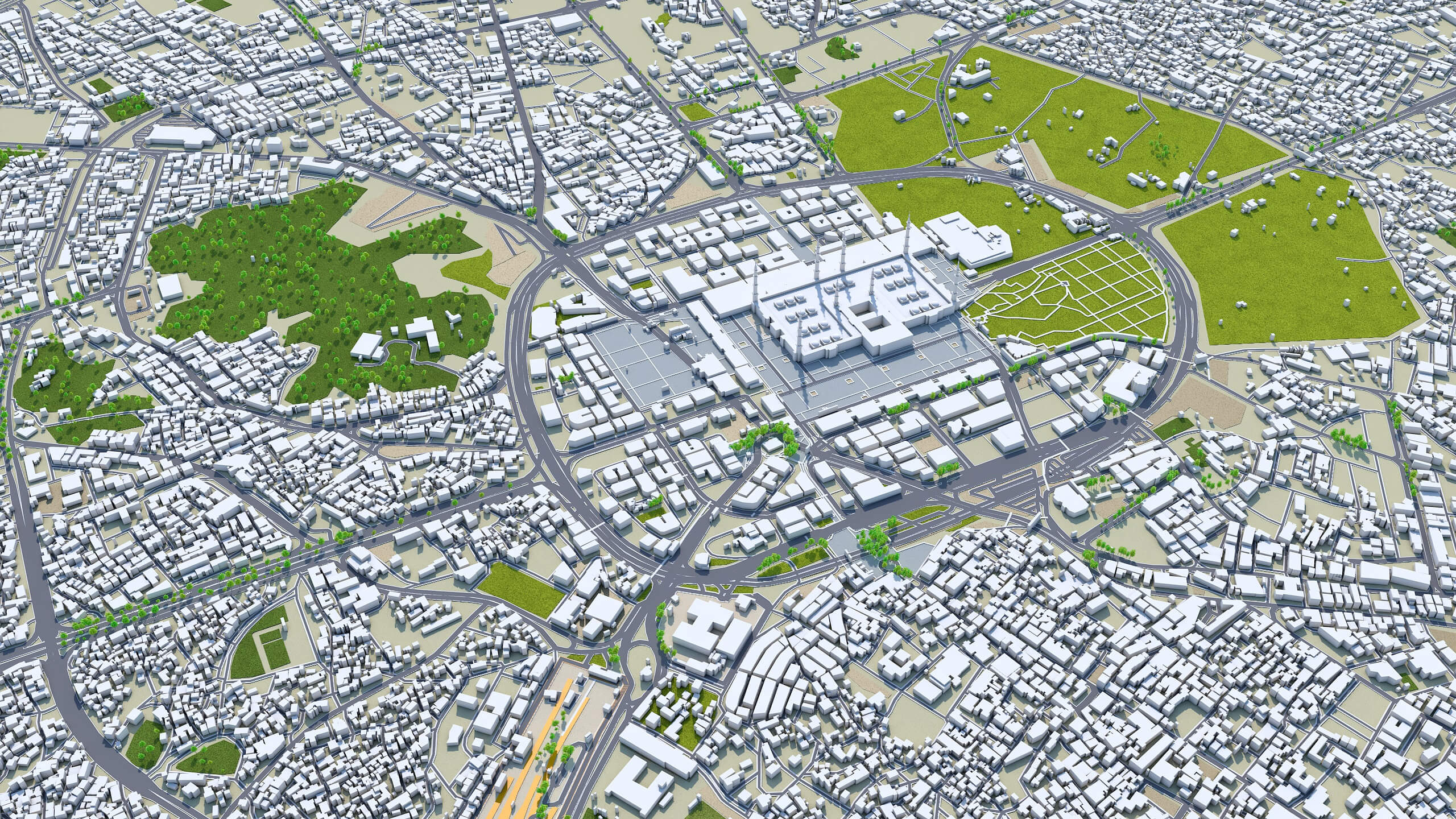 Medina City Saudi Arabia 3D Model 30km by 3dstudio