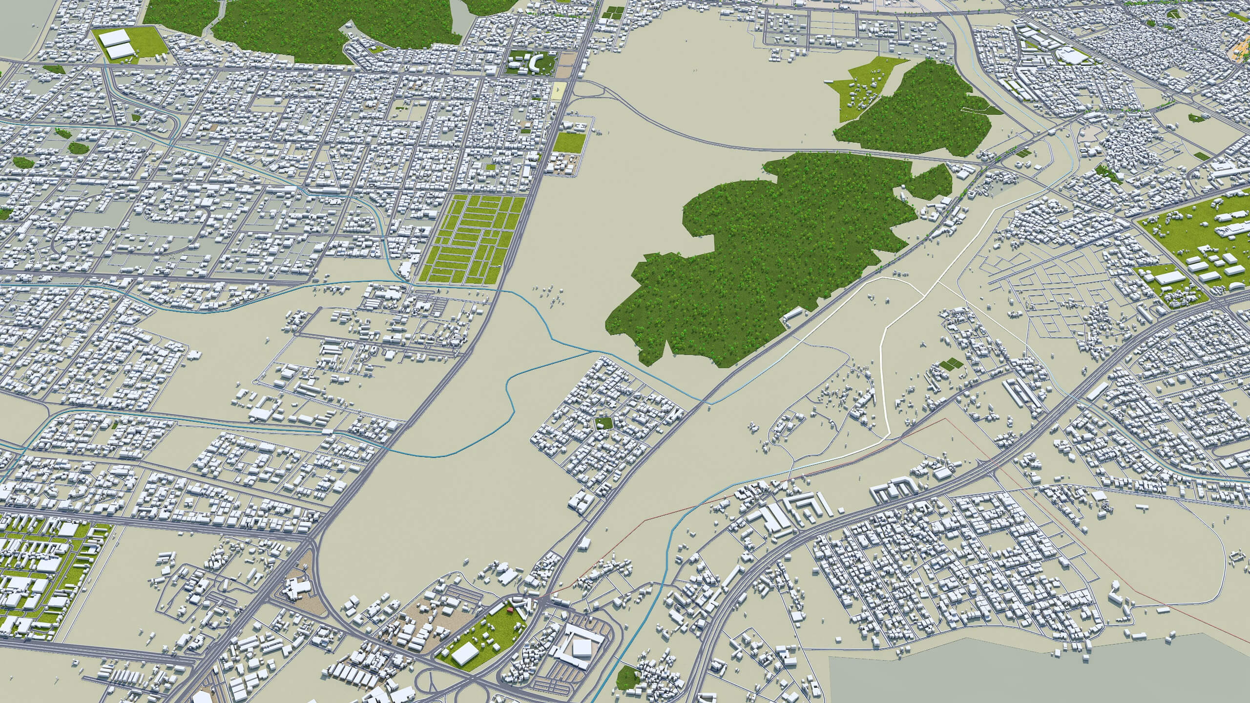 Medina City Saudi Arabia 3D Model 30km by 3dstudio