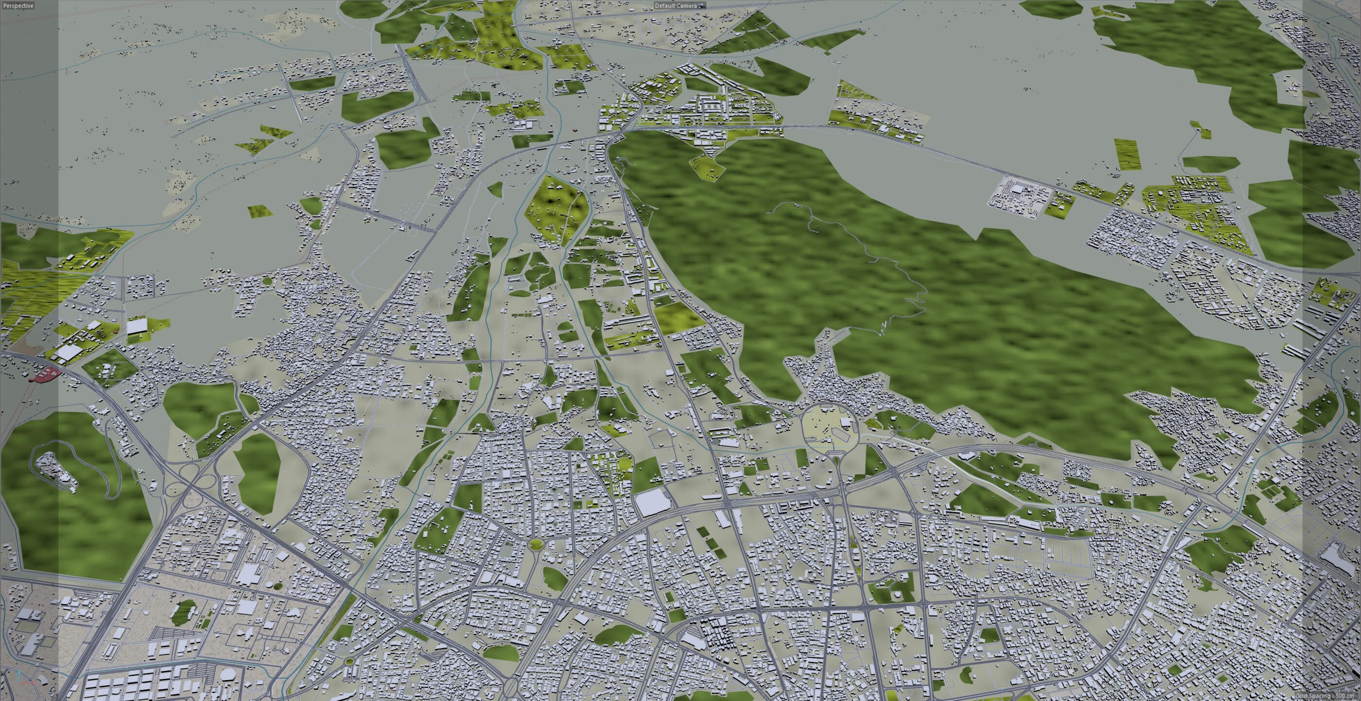 Medina City Saudi Arabia 3D Model 30km by 3dstudio