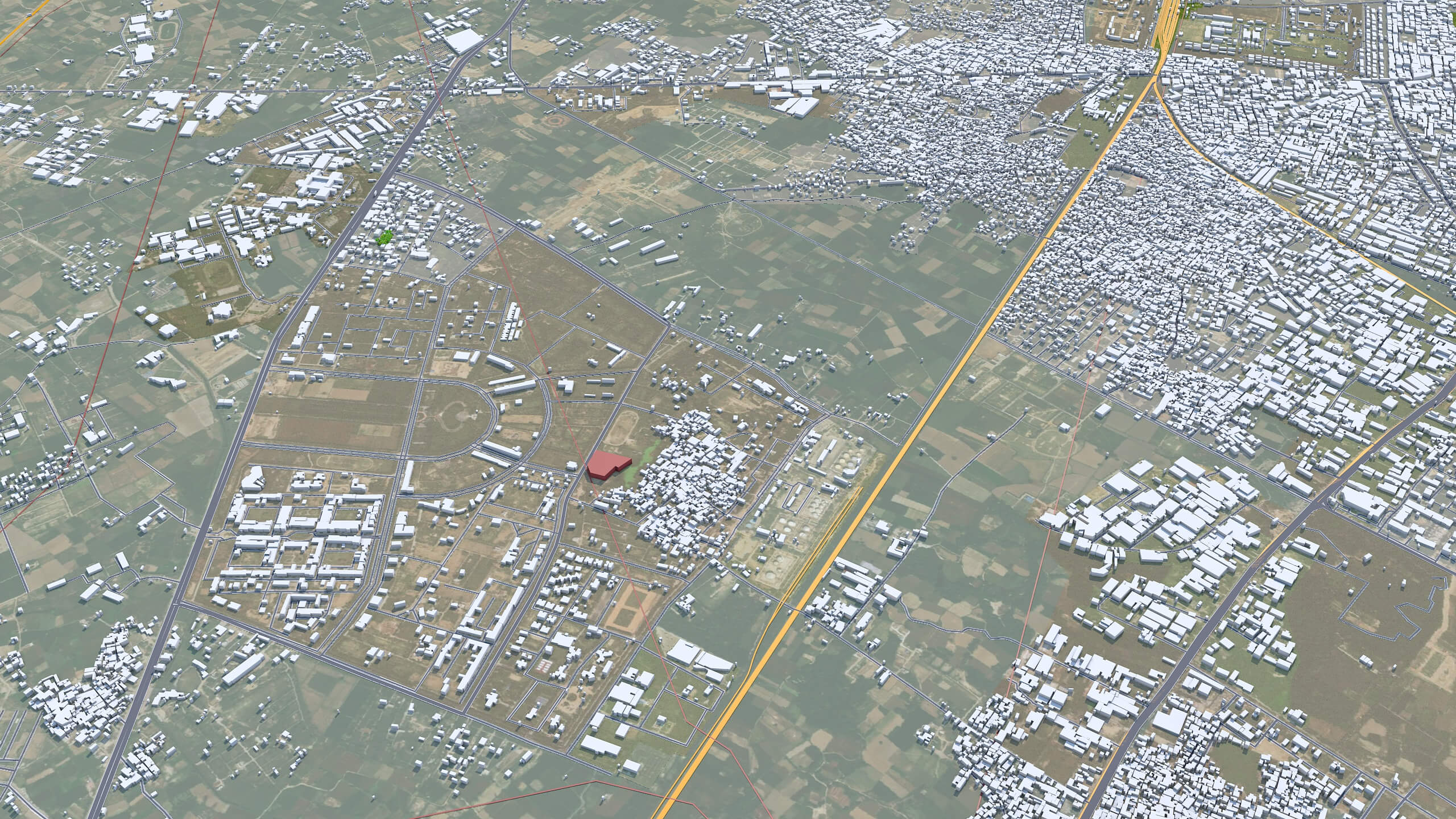 Meerut City Uttar Pradesh India 3D Model 25km by 3dstudio