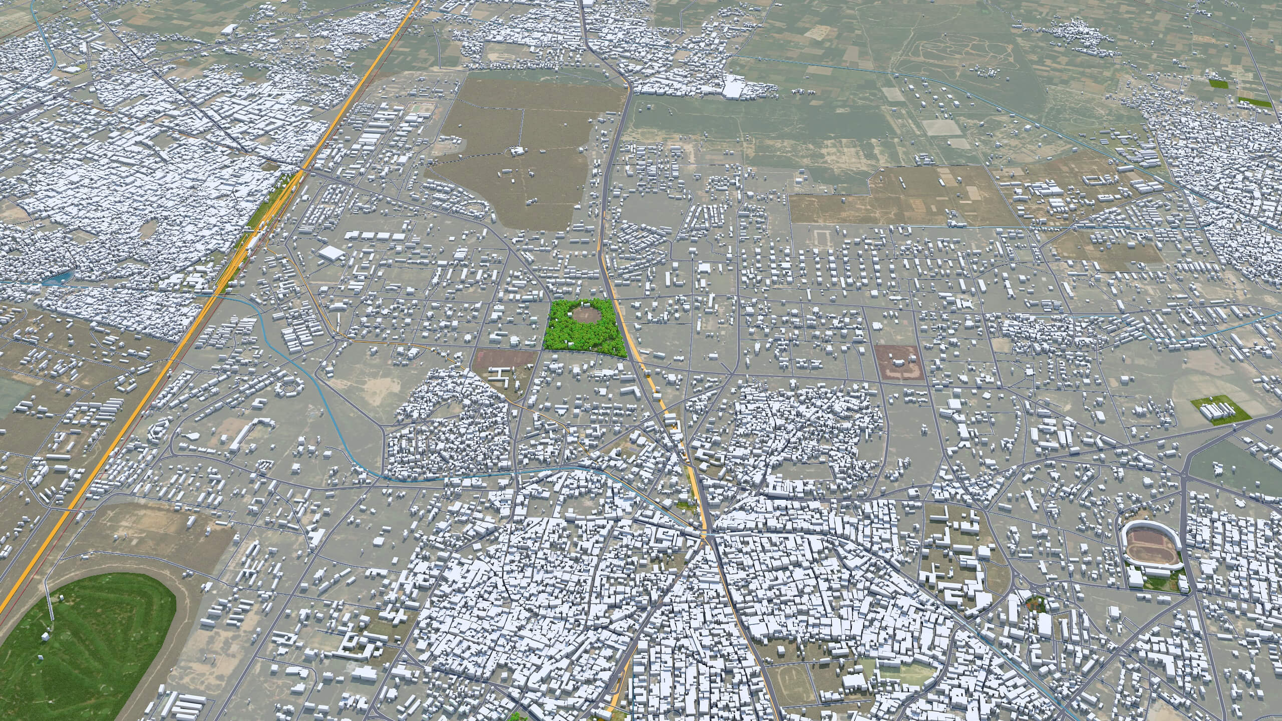 Meerut City Uttar Pradesh India 3D Model 25km by 3dstudio