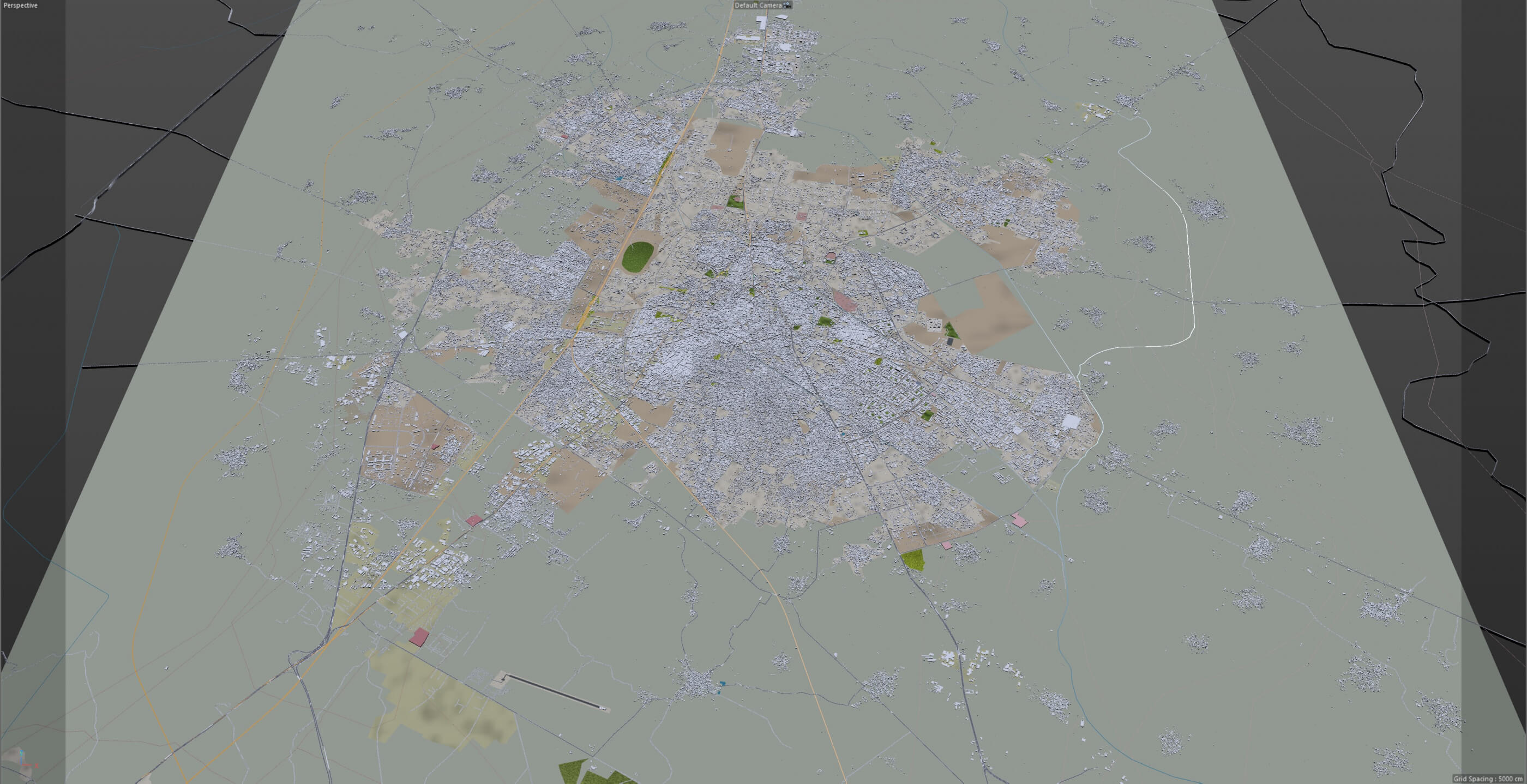 Meerut City Uttar Pradesh India 3D Model 25km by 3dstudio