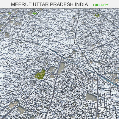 Meerut City Uttar Pradesh India 3D Model 25km by 3dstudio