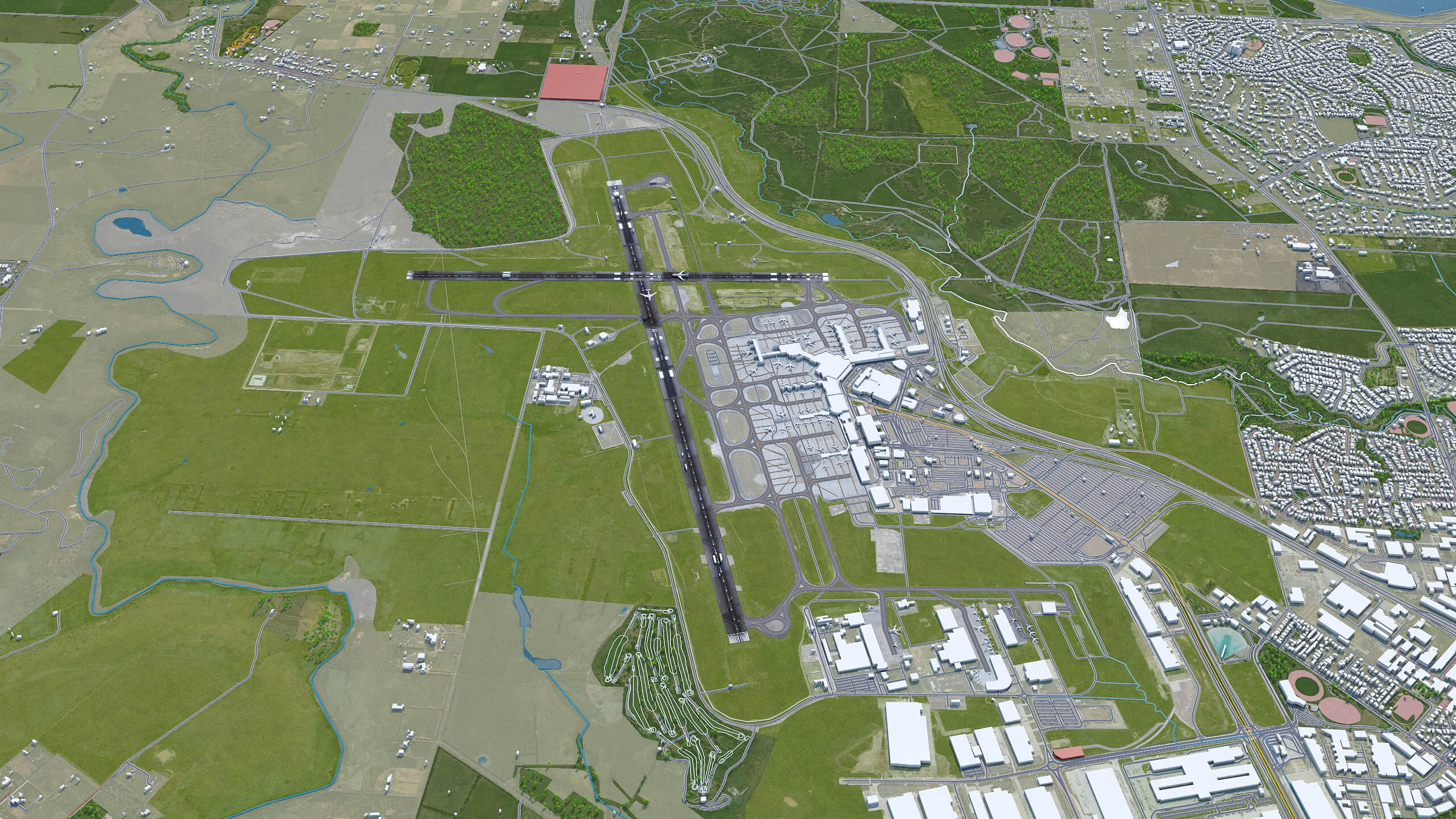 Melbourne Airport - 3D Model by 3dstudio