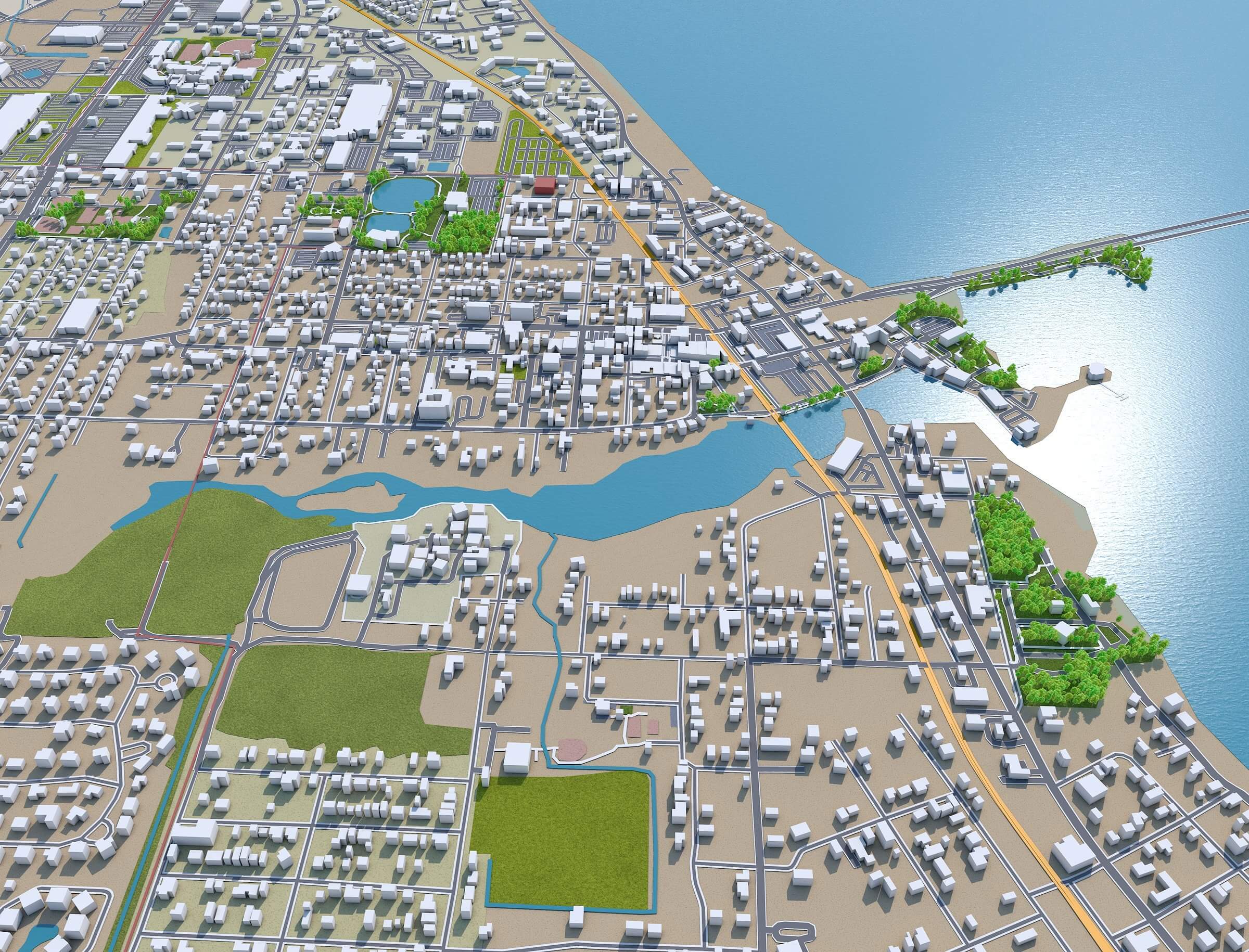 Melbourne, Florida 40km - 3D Model by 3dstudio