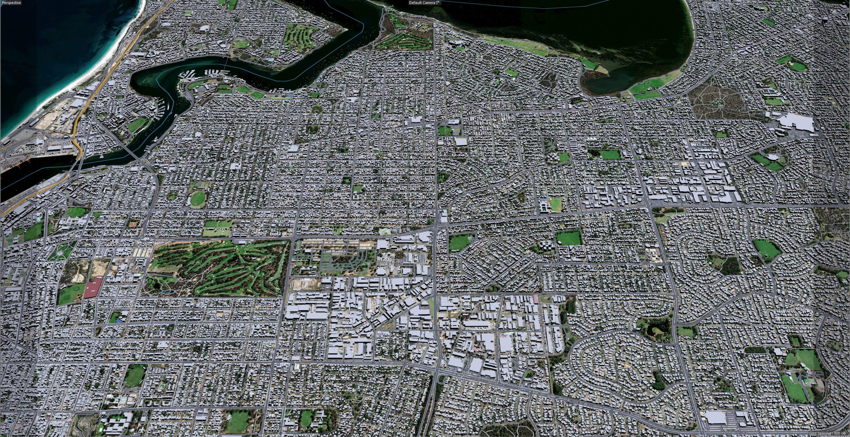 Melville City Australia 3D Model 15km by 3dstudio