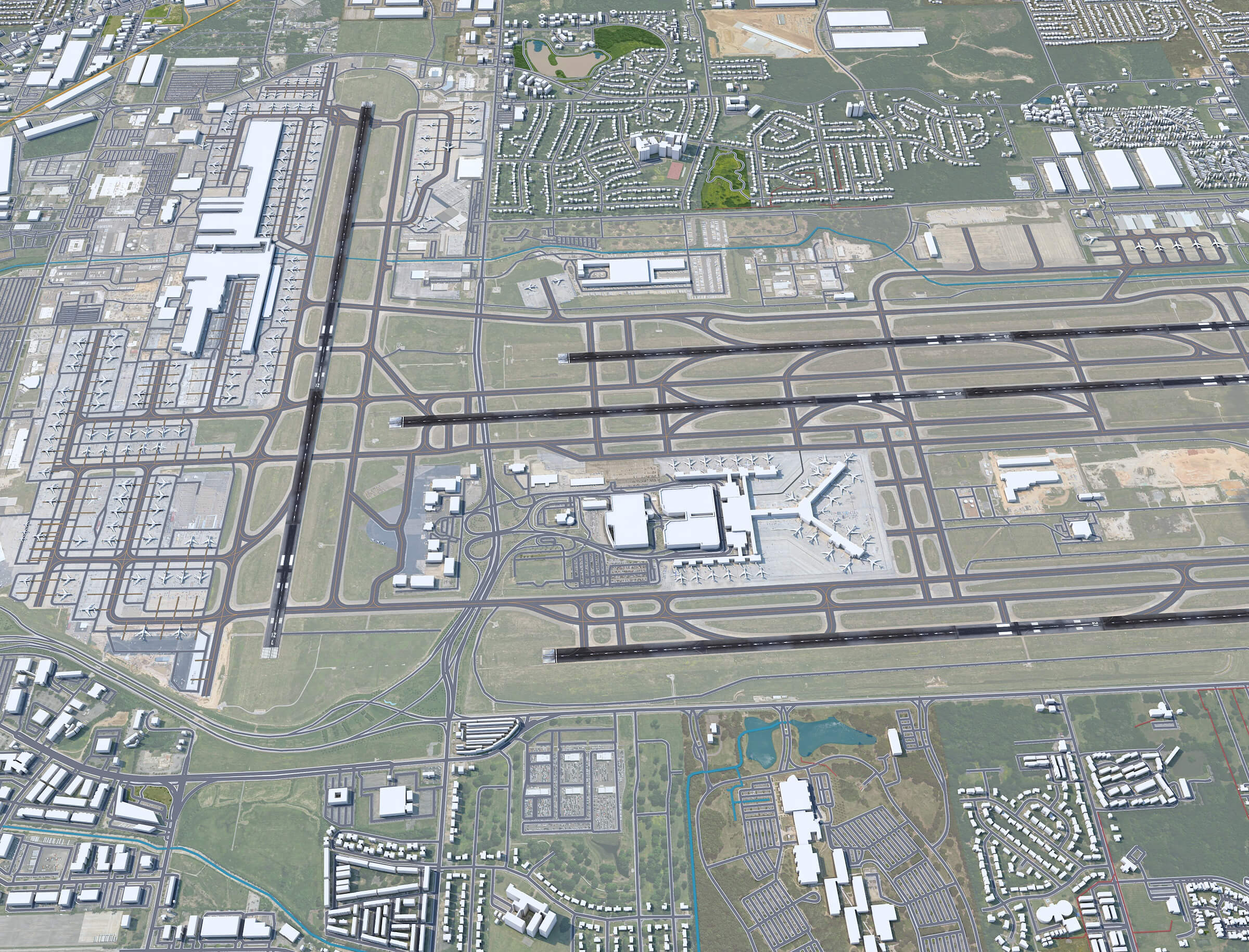 Memphis Airport - 3D Model by 3dstudio