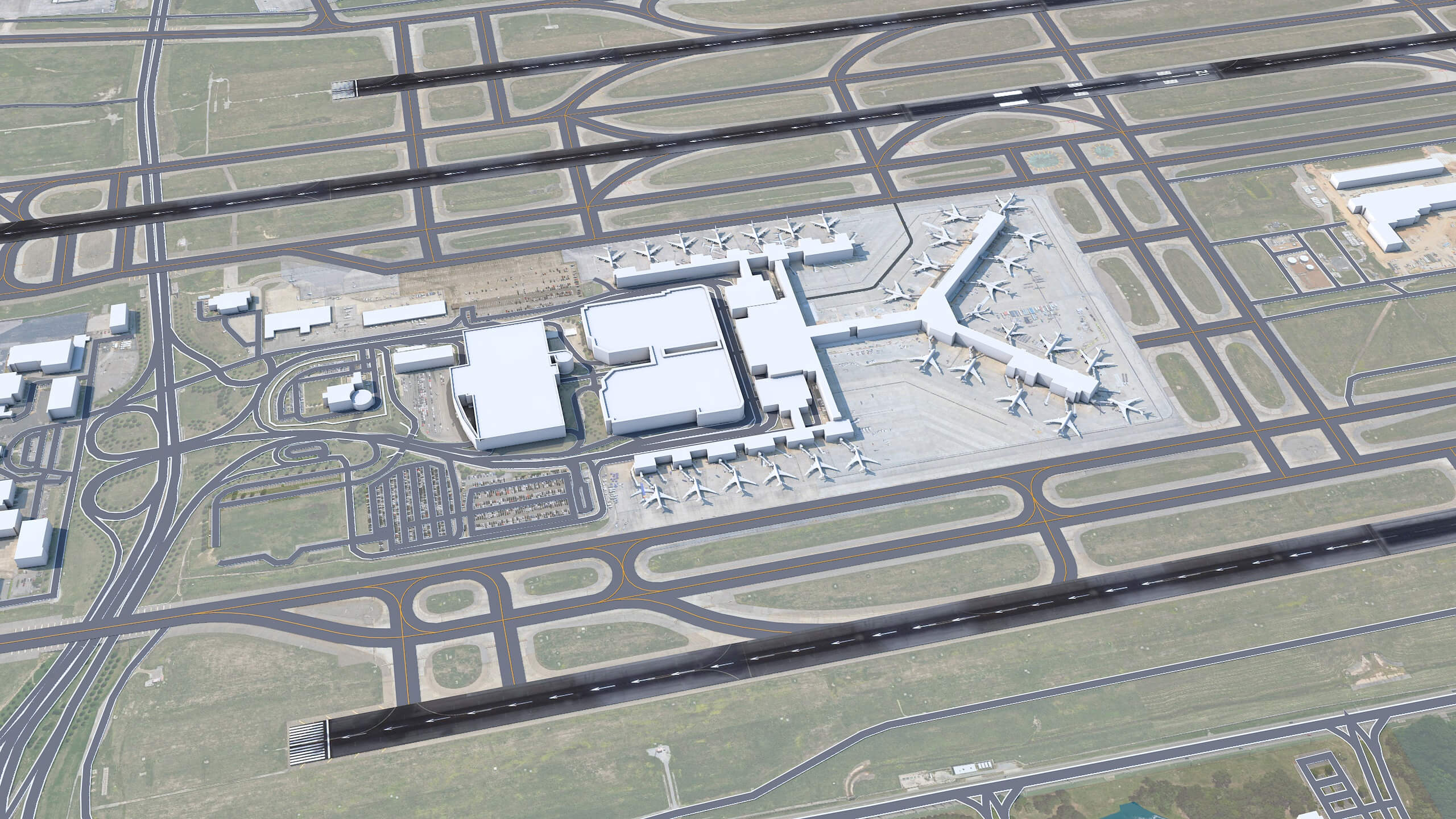 Memphis Airport - 3D Model by 3dstudio