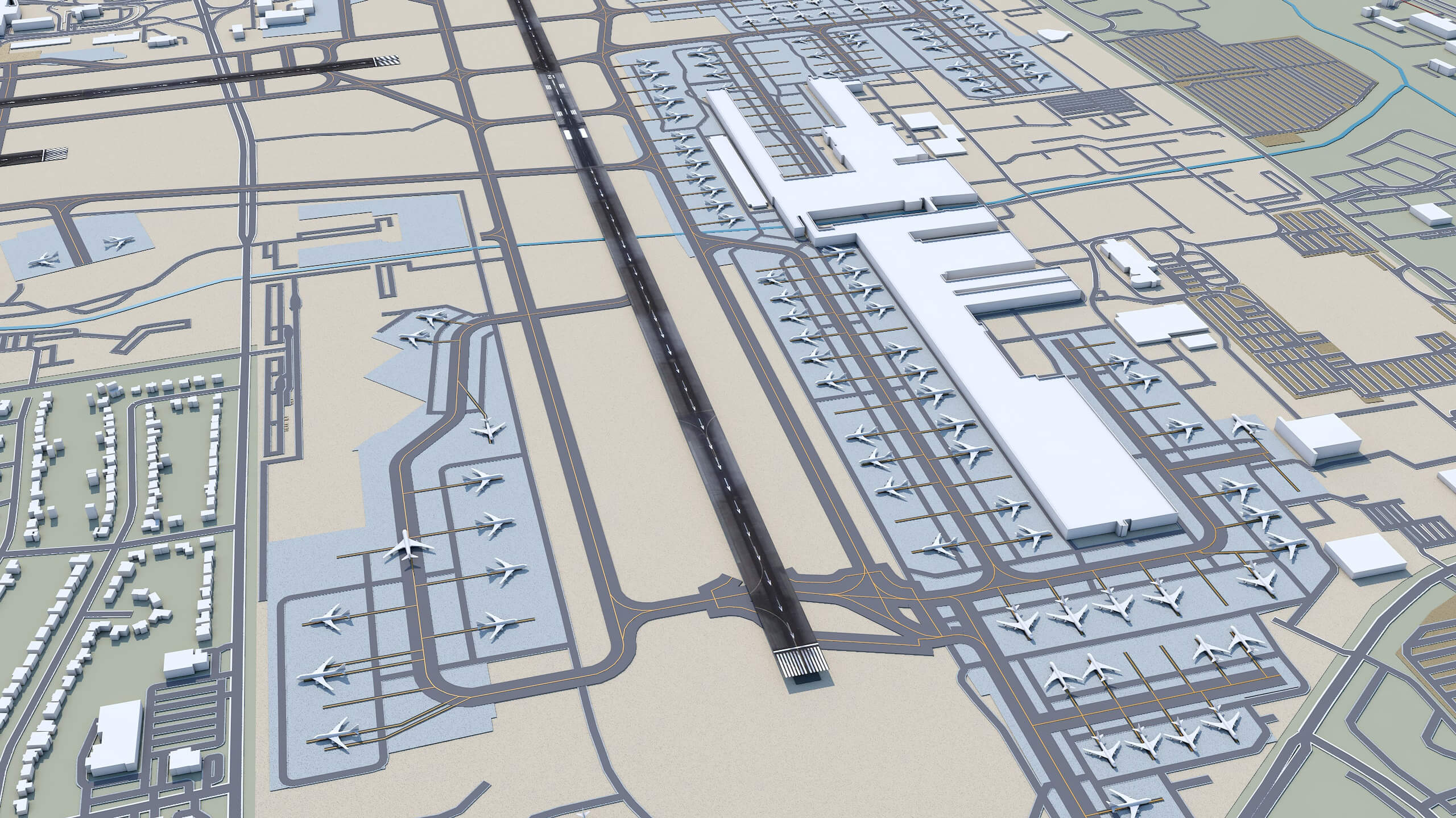 Memphis Airport - 3D Model by 3dstudio