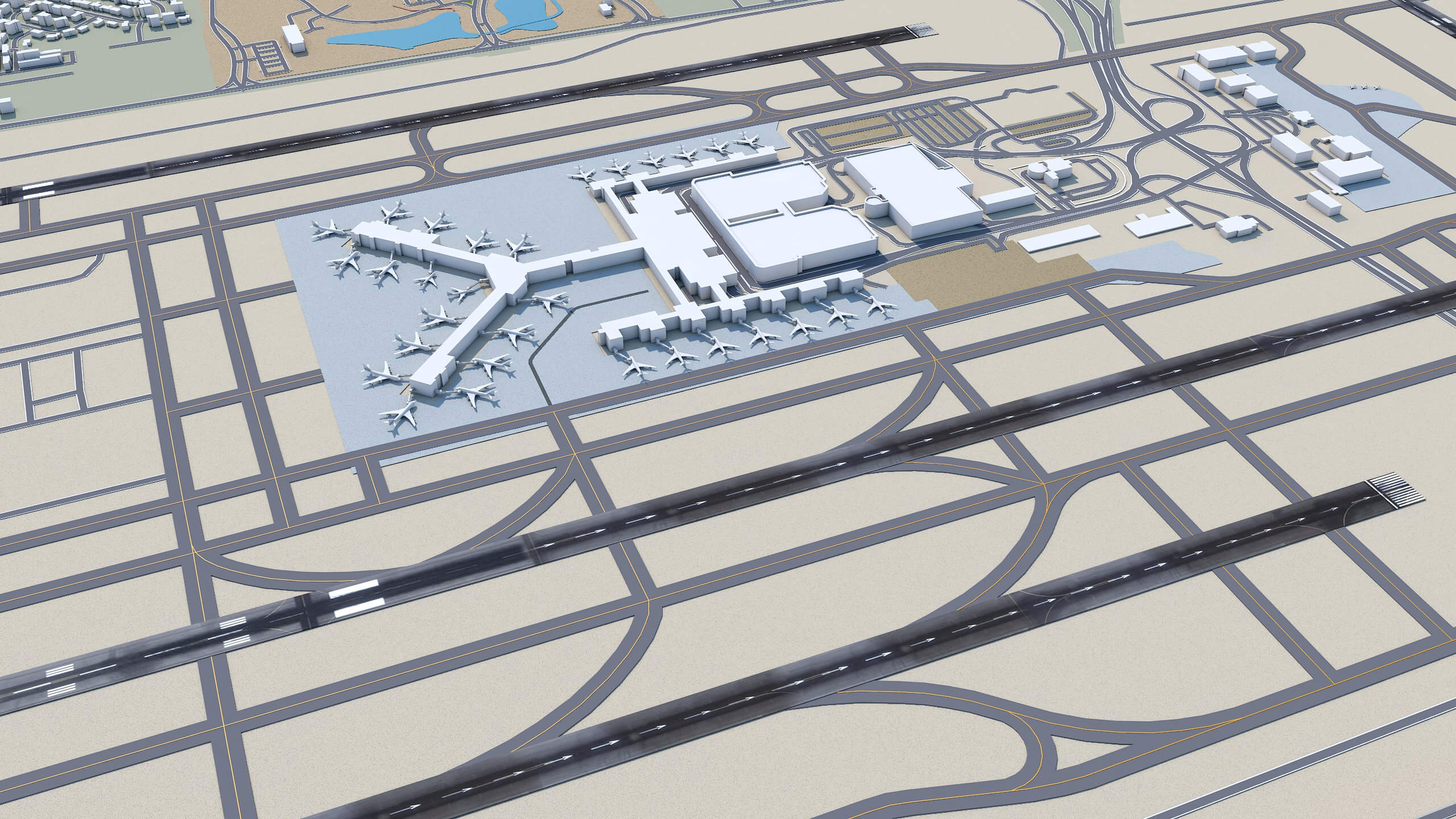 Memphis Airport - 3D Model by 3dstudio