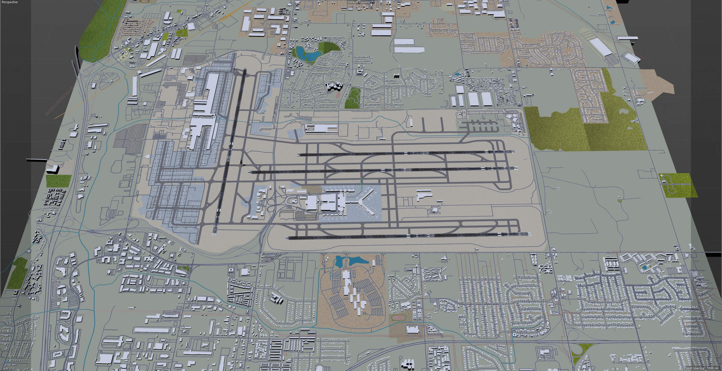 Memphis Airport - 3D Model by 3dstudio