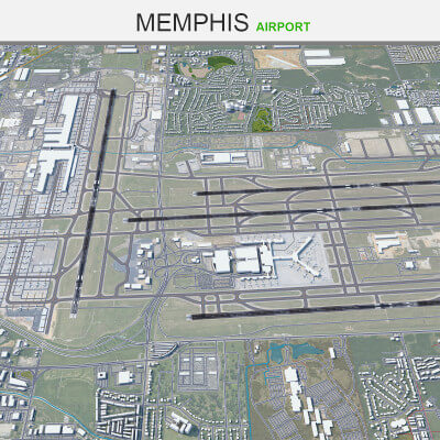 Memphis Airport - 3D Model by 3dstudio