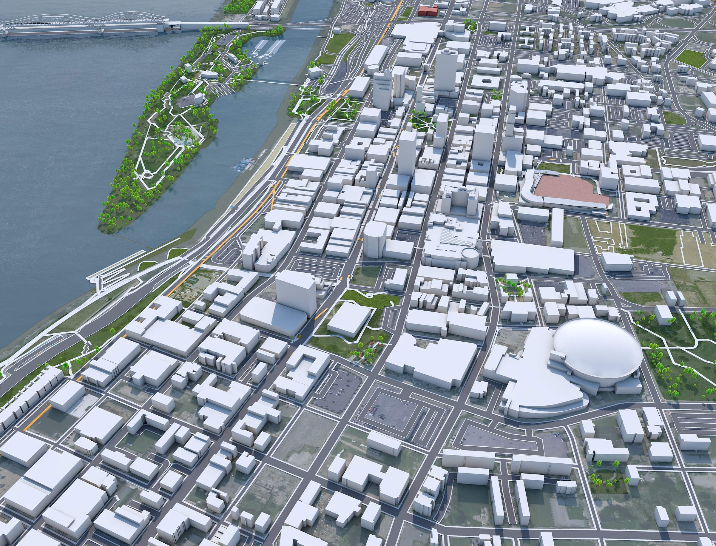 Memphis, Tennessee 90km - 3D Model by 3dstudio
