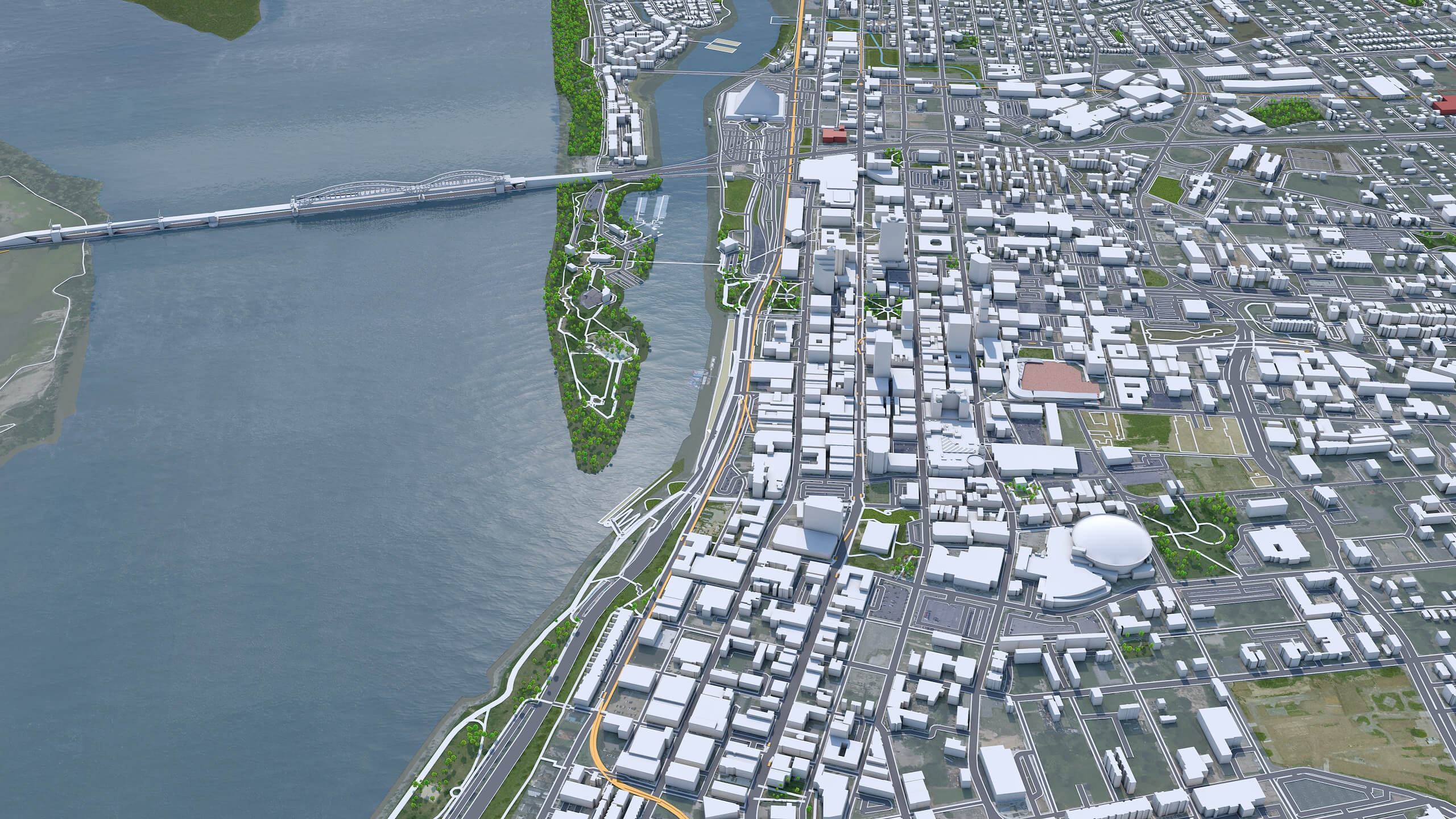 Memphis City Tennessee 90km - 3D Model by 3dstudio