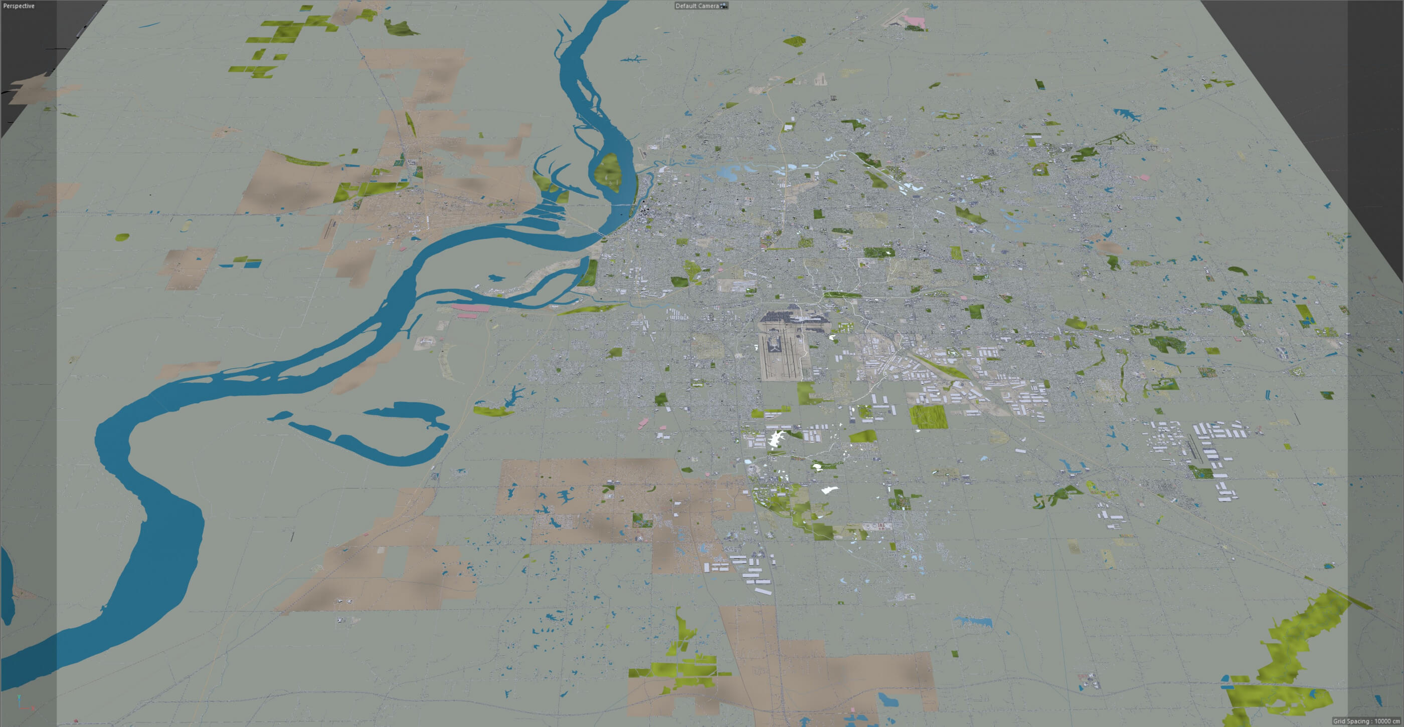 Memphis City Tennessee 90km - 3D Model by 3dstudio