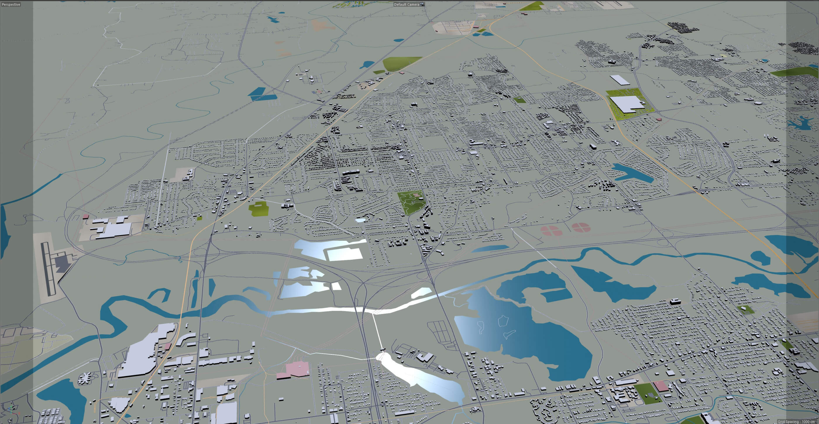 Memphis City Tennessee 90km - 3D Model by 3dstudio